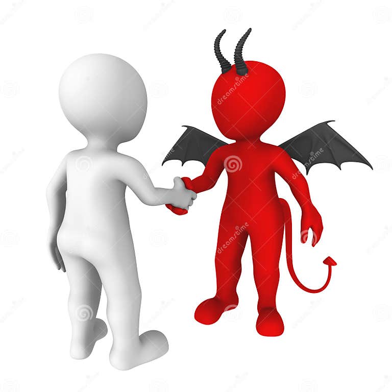 Deal with the Devil stock illustration. Illustration of business - 66386300