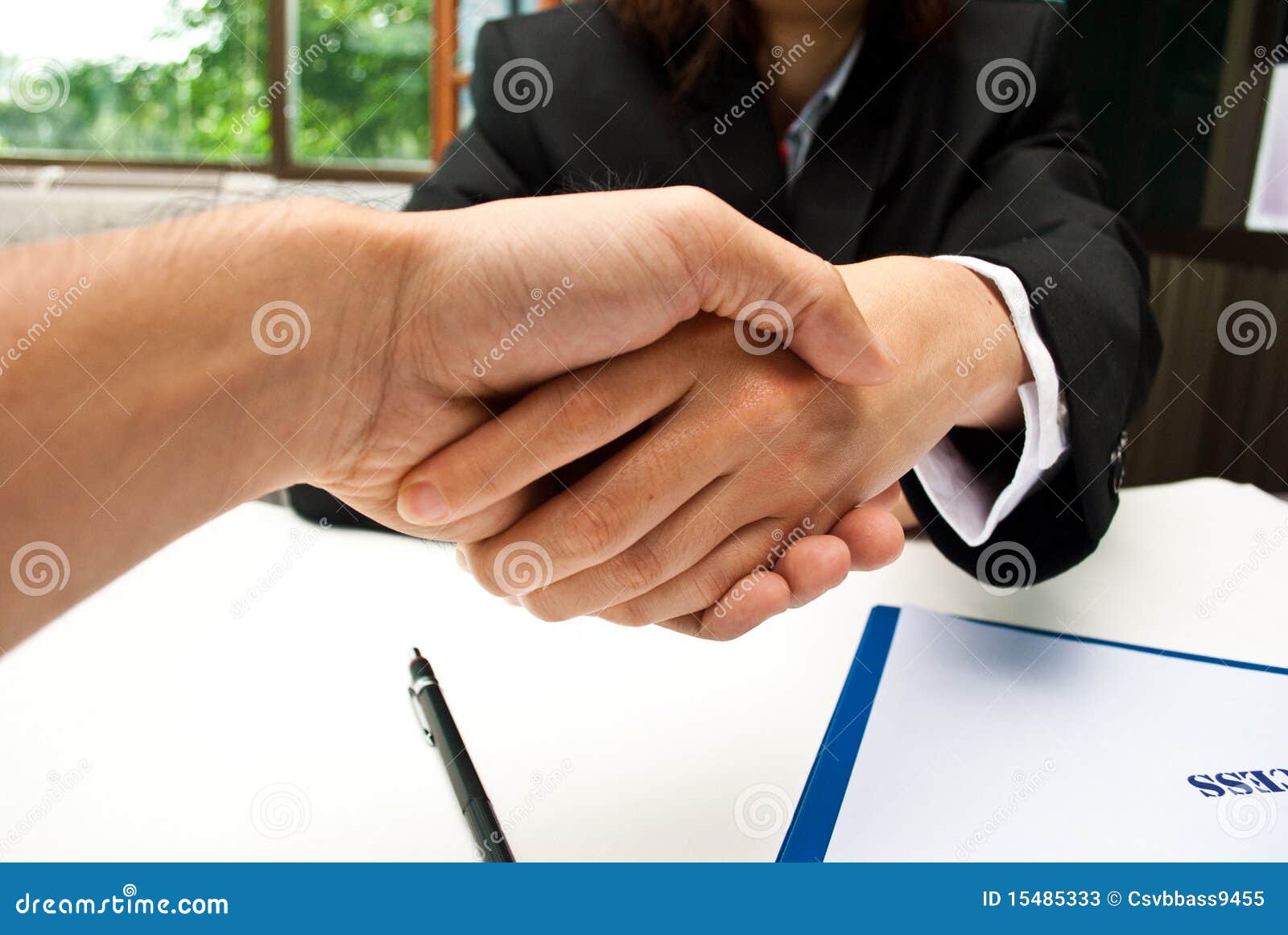 Deal done stock image. Image of computer, contract, business - 15485333