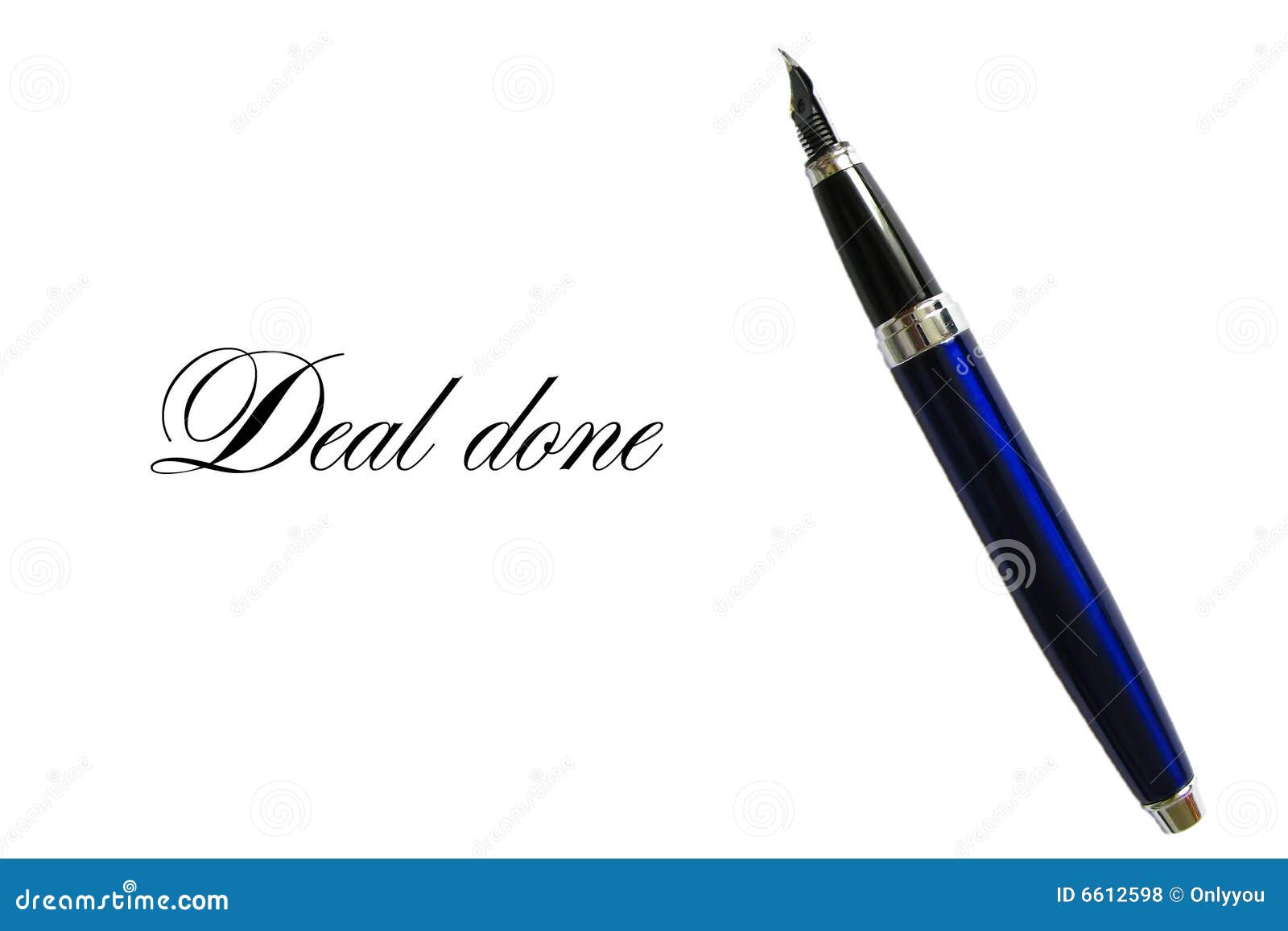 Deal done stock photo. Image of close, white, writing - 6612598