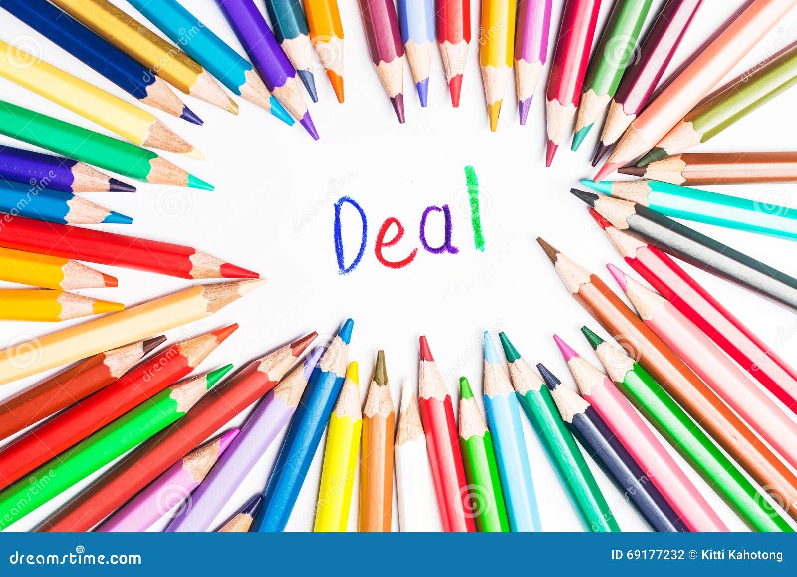 Deal, Drawing by Colour Pencils Stock Photo - Image of hands, design ...