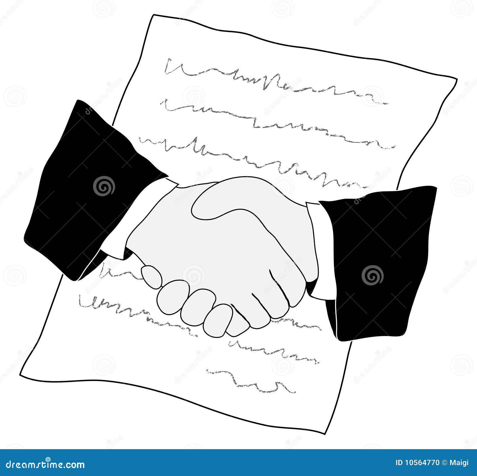Deal handshake stock vector. Illustration of decision - 10564770