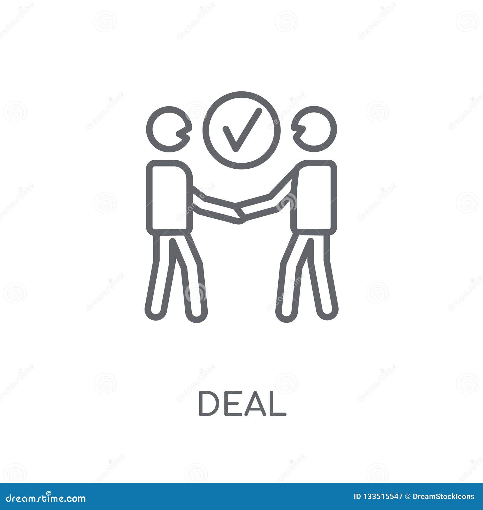 Deal Linear Icon. Modern Outline Deal Logo Concept on White Back Stock ...