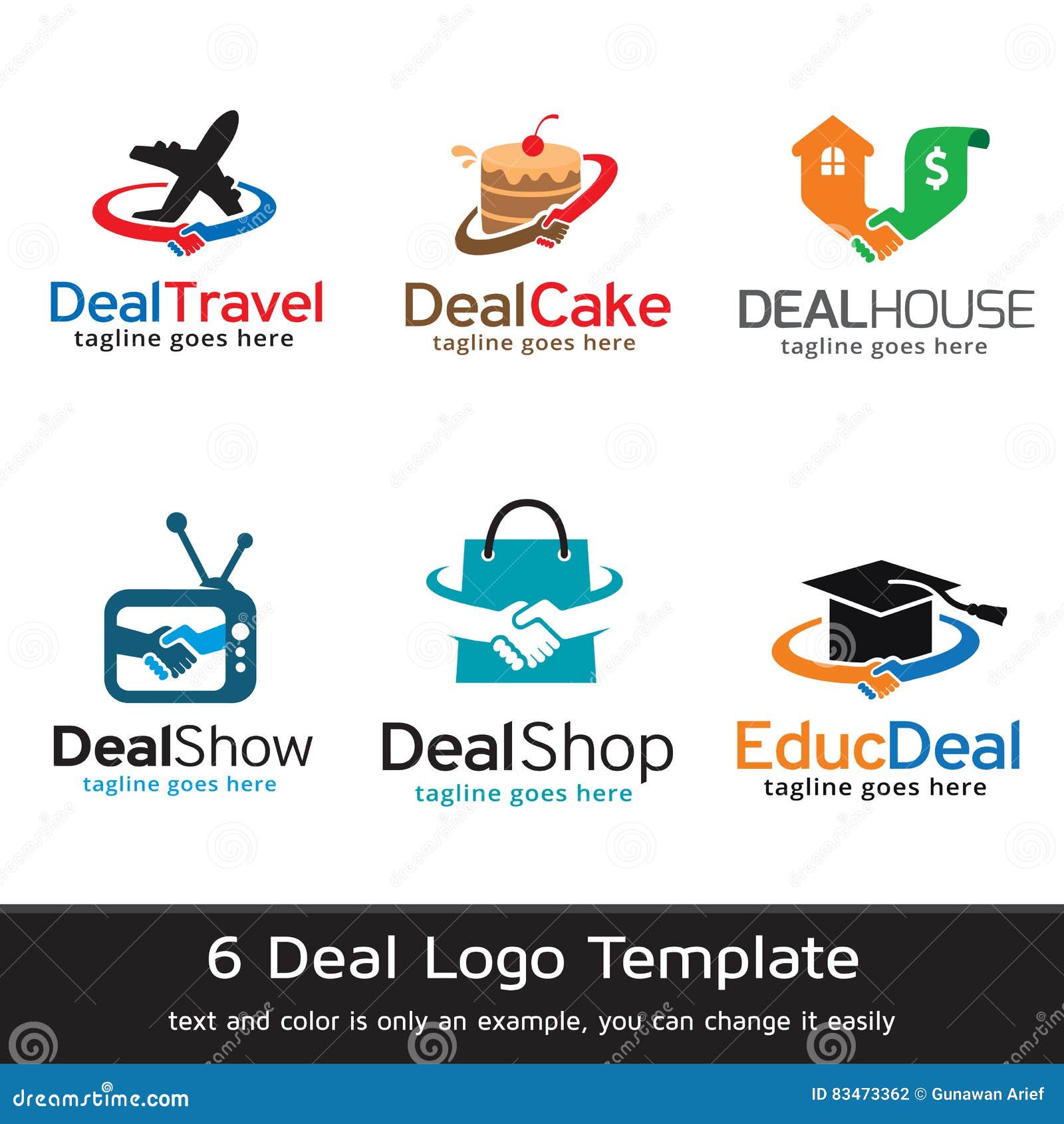 Deal Logo Template Design Vector Stock Vector - Illustration of ...