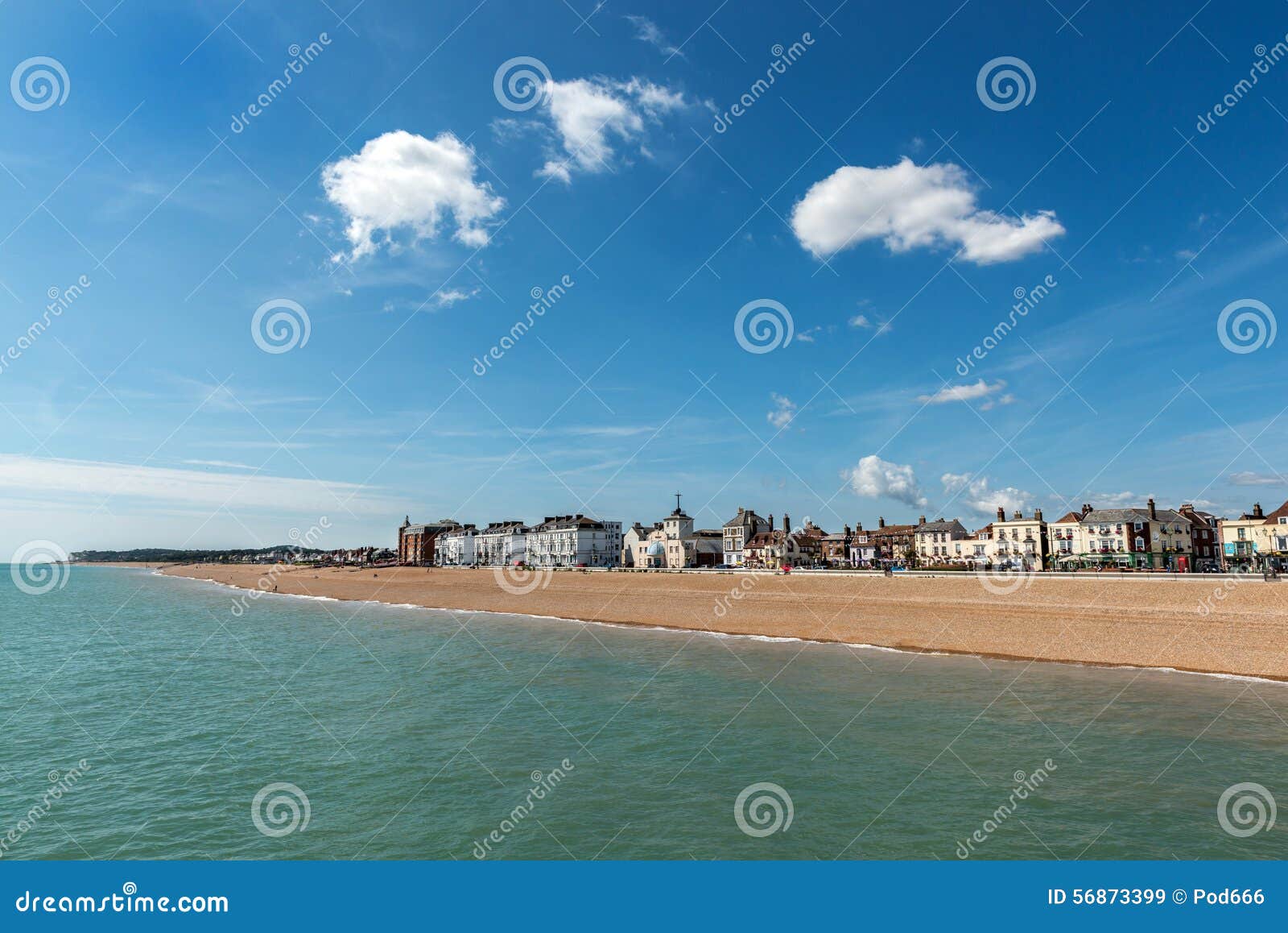 Deal sea front and beach stock image. Image of ocean - 56873399