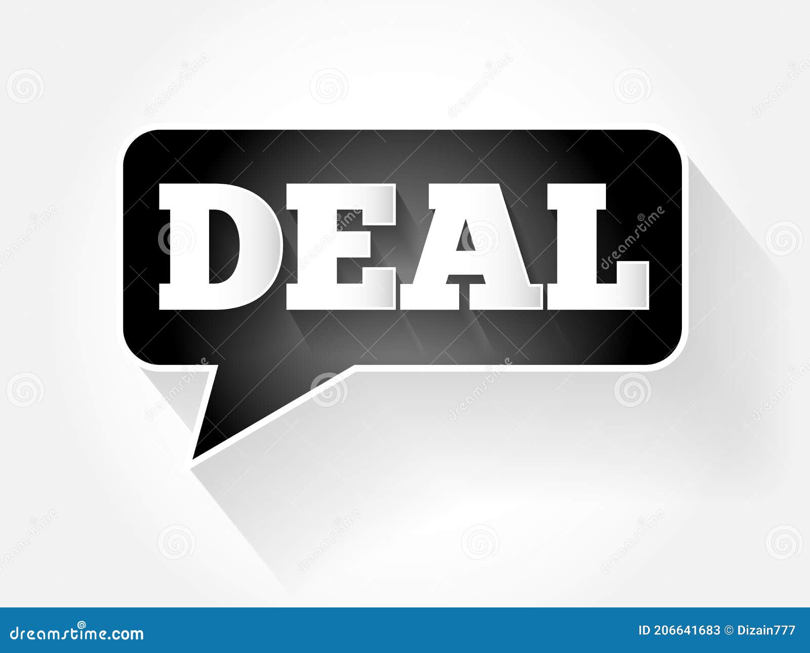 Deal text message bubble stock illustration. Illustration of concept ...