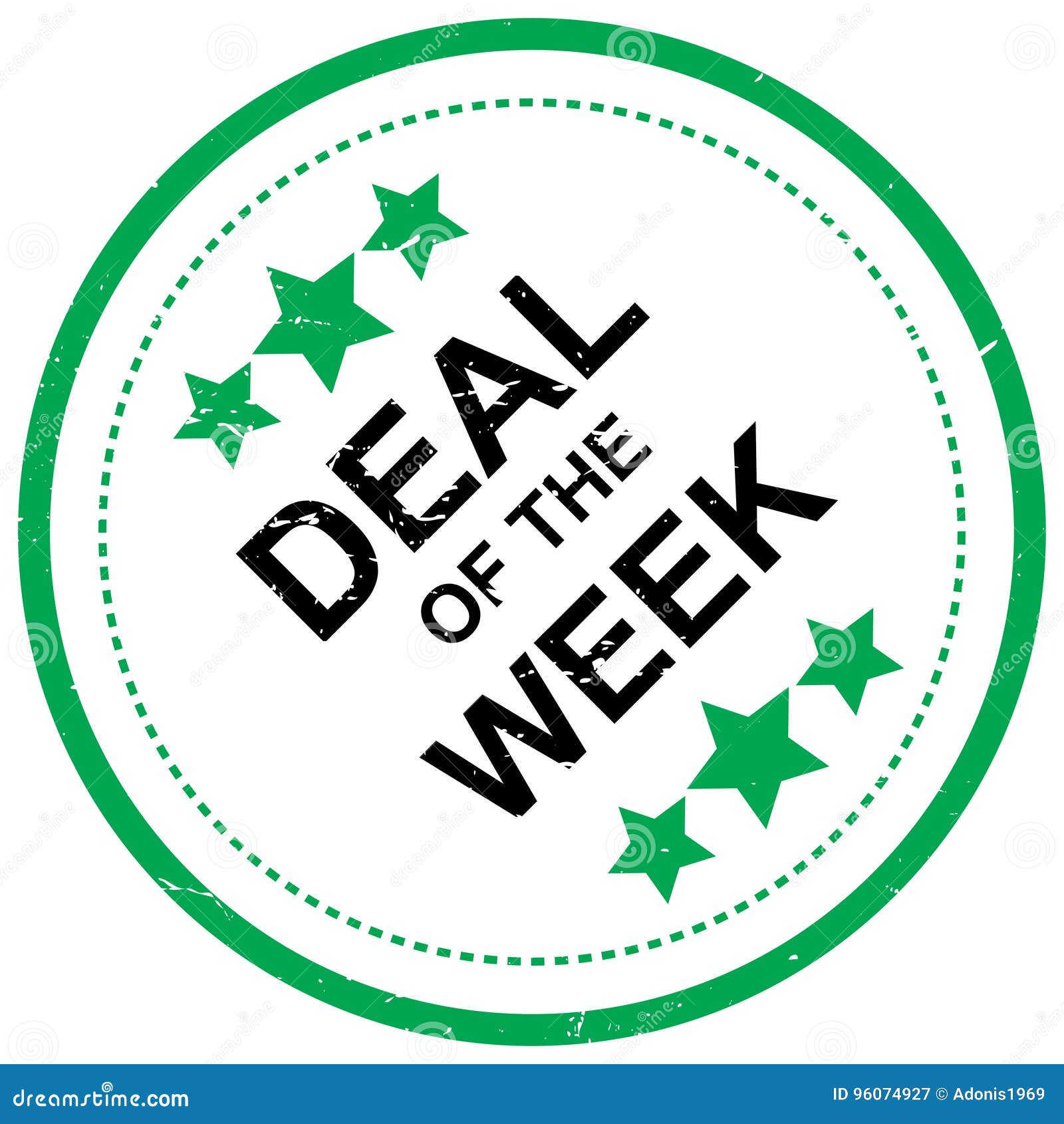 Deal of the week stock vector. Illustration of weekly - 96074927