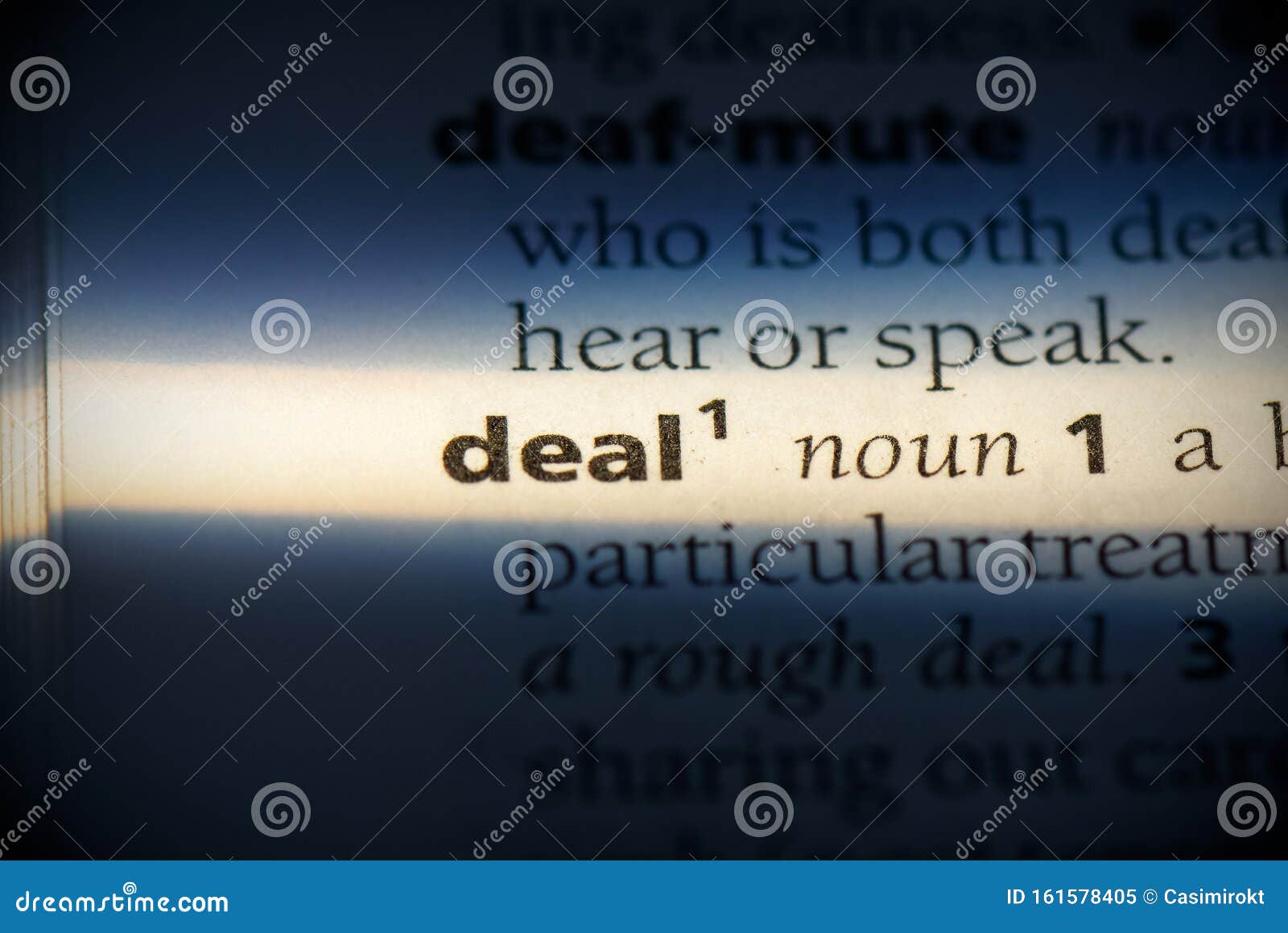 Deal stock image. Image of close, learn, dictionary - 161578405