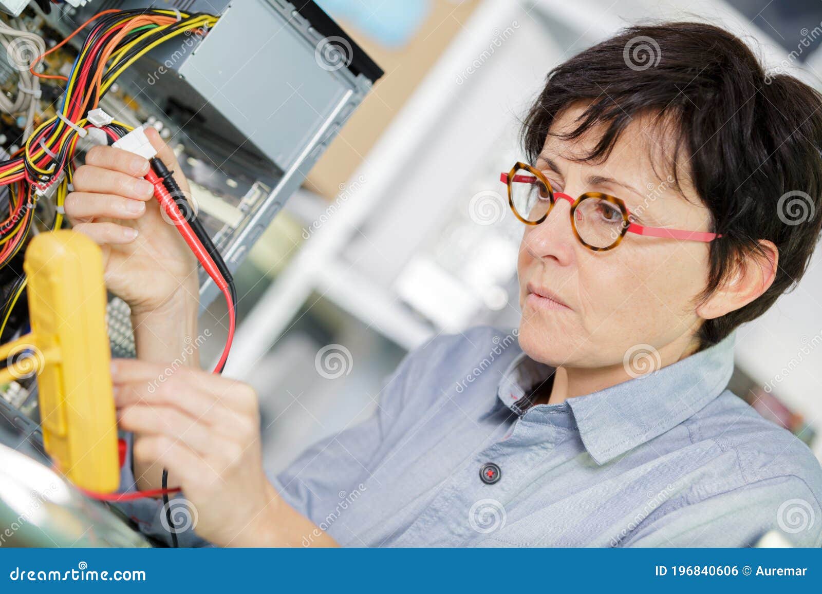 Dealing with broken pc stock photo. Image of analyst - 196840606