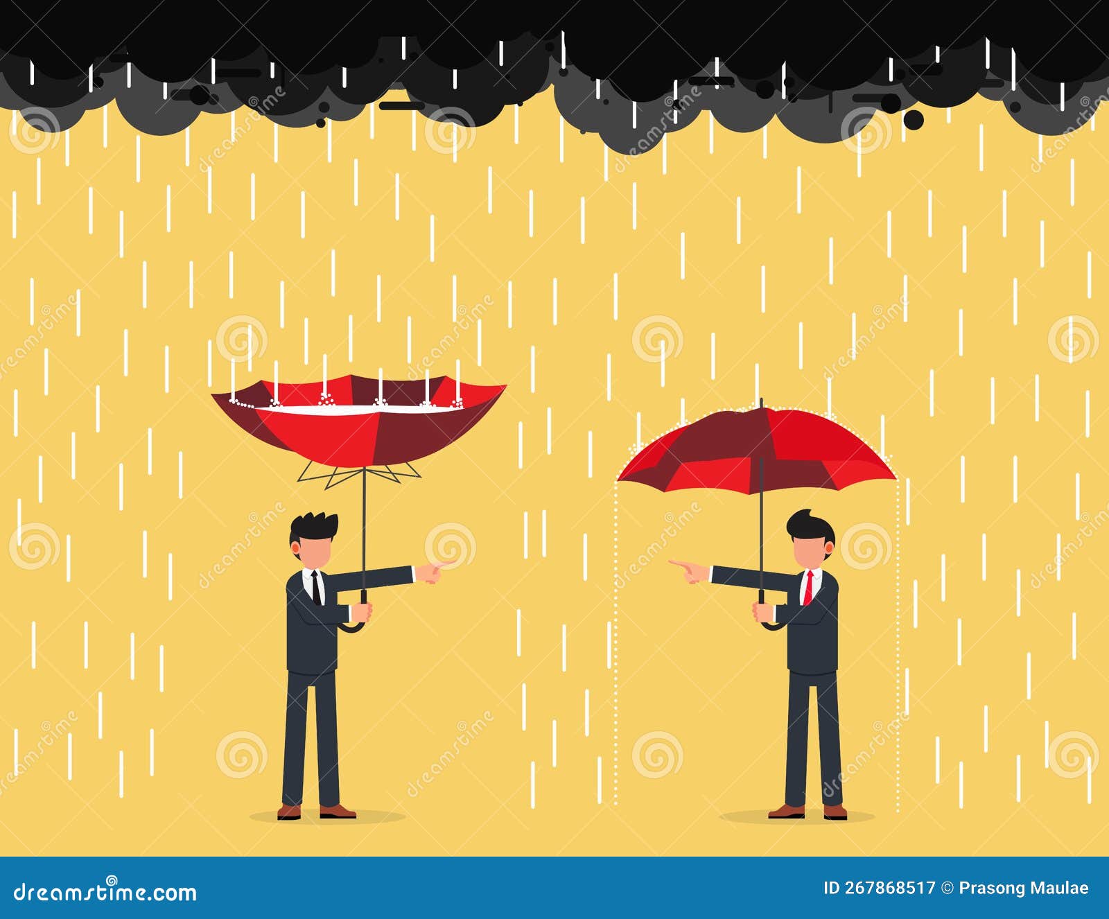 Dealing with Business Crisis, Risk Management or Unlucky Problem. Wrong ...