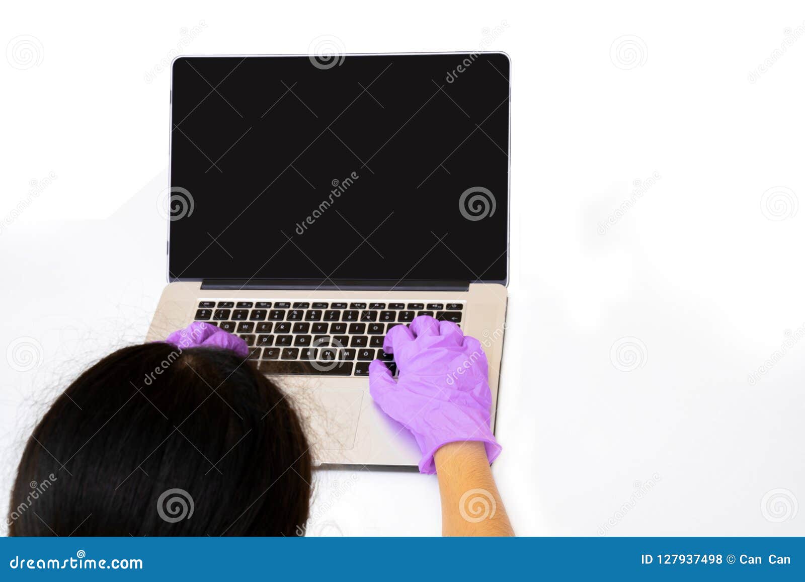 Dealing with Science Scientist Doing Research on Computer Stock Photo ...