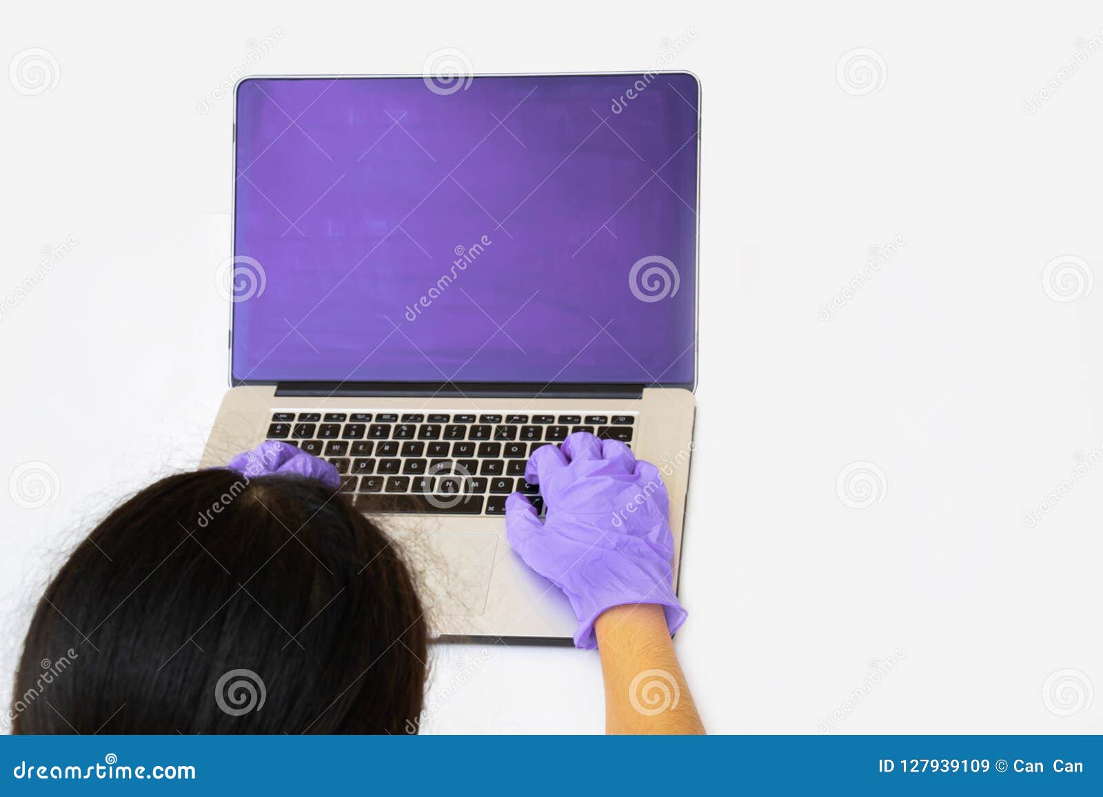 Dealing with Science Scientist Doing Research on Computer Stock Image ...