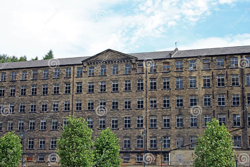 Dean Clough Mill stock image. Image of flyover, factory - 22283261