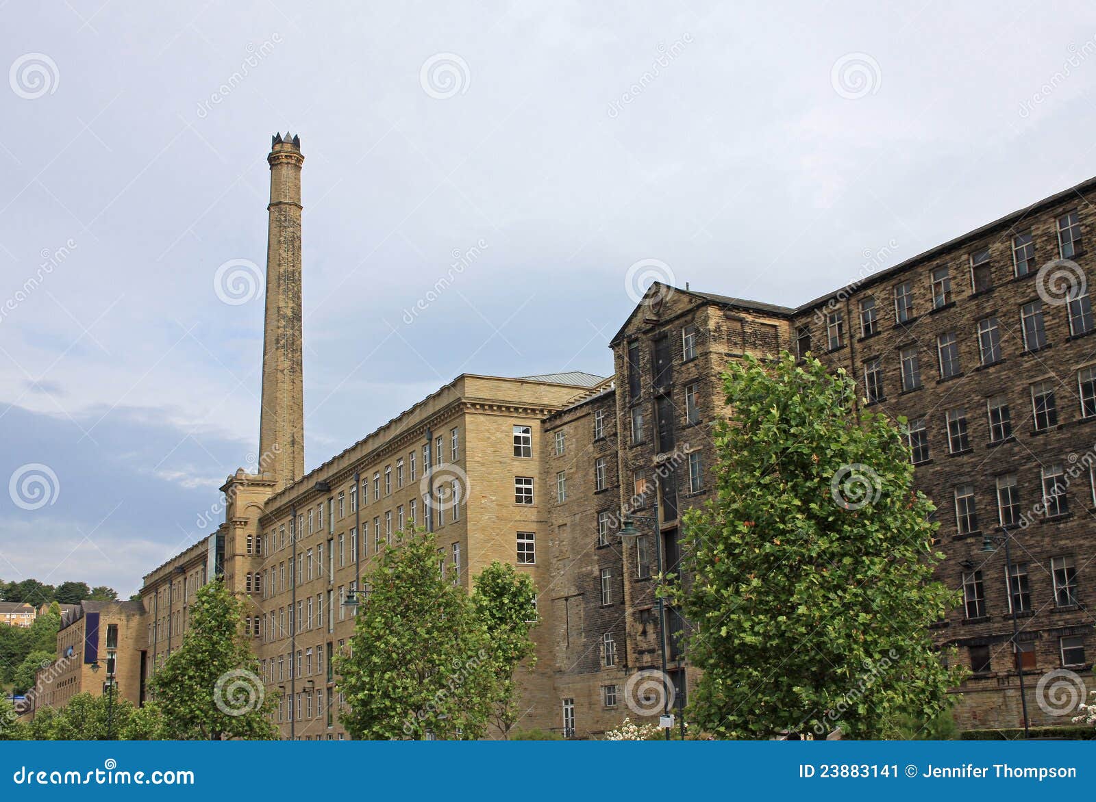 Dean Clough Mill stock image. Image of industrial, factory - 23883141