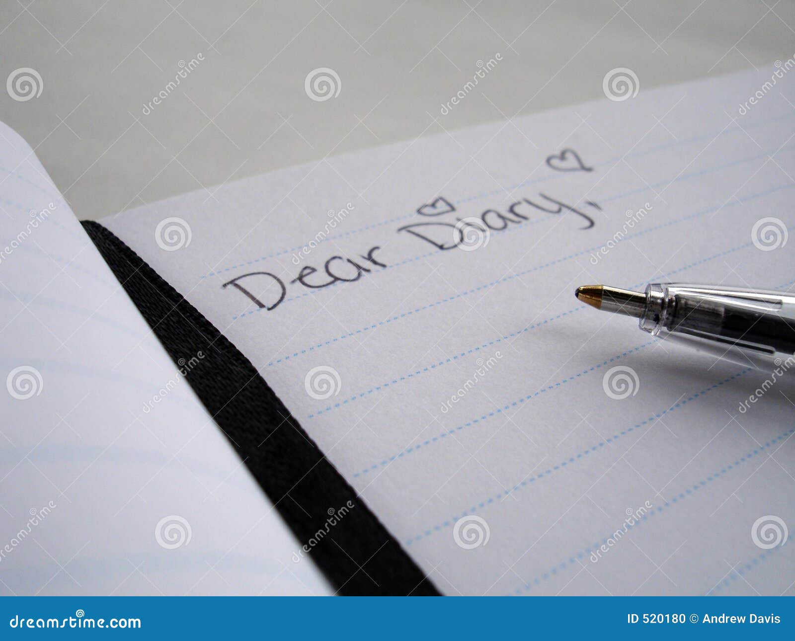 Dear Diary stock photo. Image of note, track, page, fear - 520180