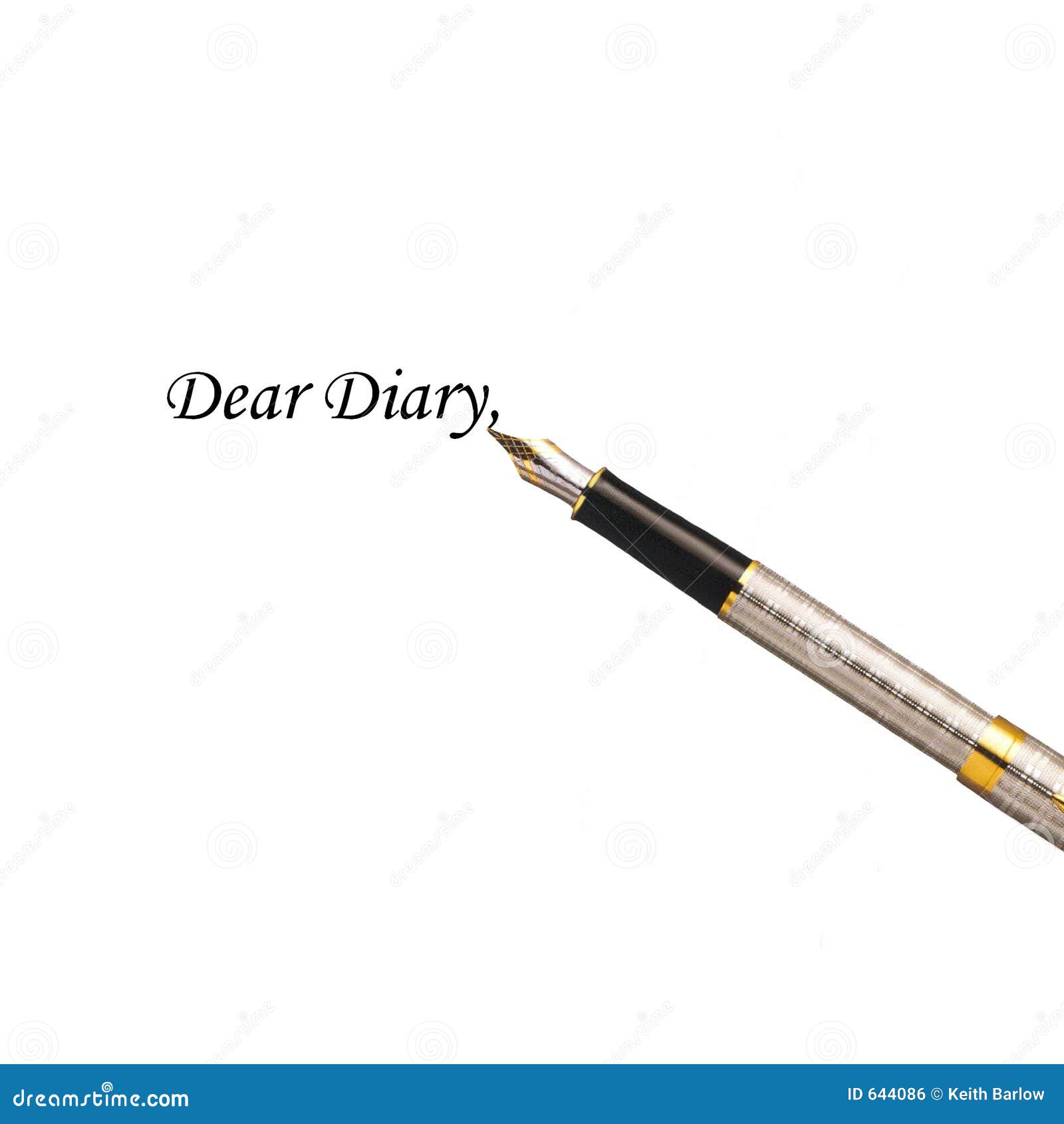 Dear diary stock photo. Image of dear, record, style, silver - 644086