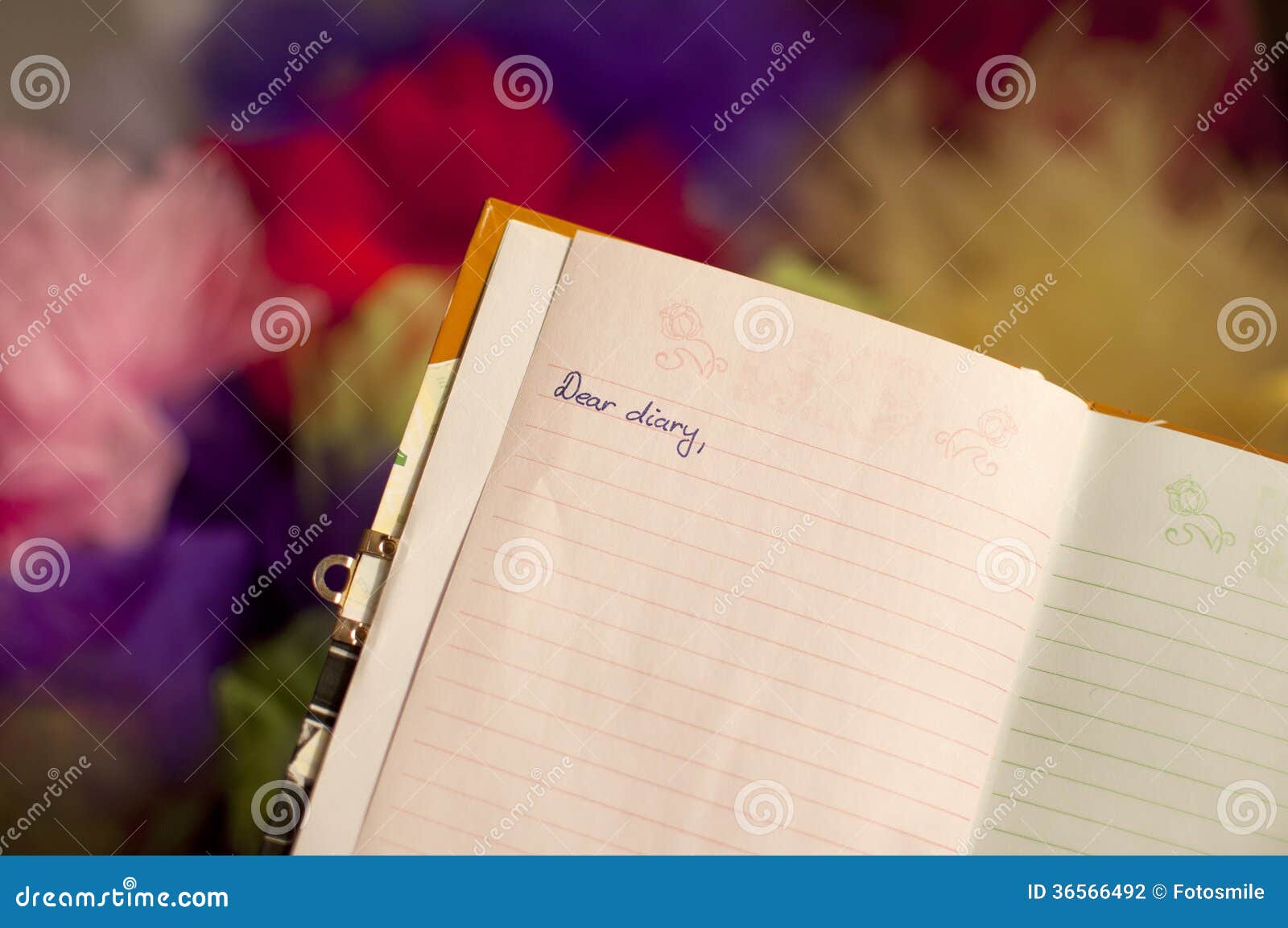 Dear diary stock photo. Image of notebook, secret, feelings - 36566492