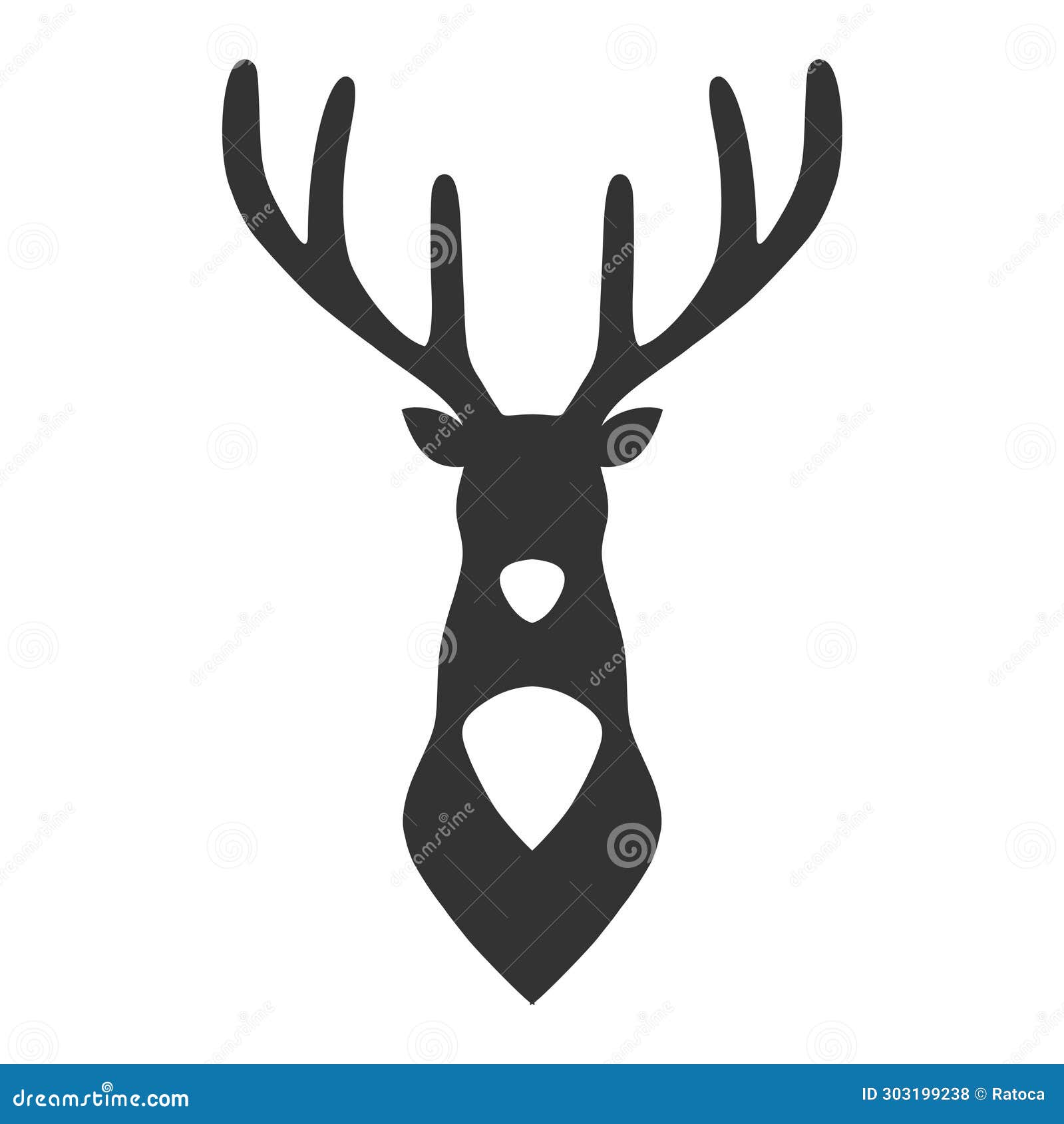 Dear head icon stock vector. Illustration of stag, shirt - 303199238