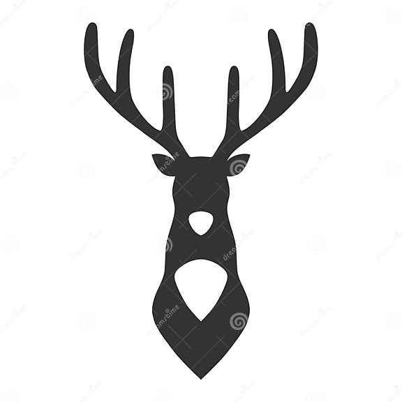 Dear head icon stock vector. Illustration of stag, shirt - 303199238