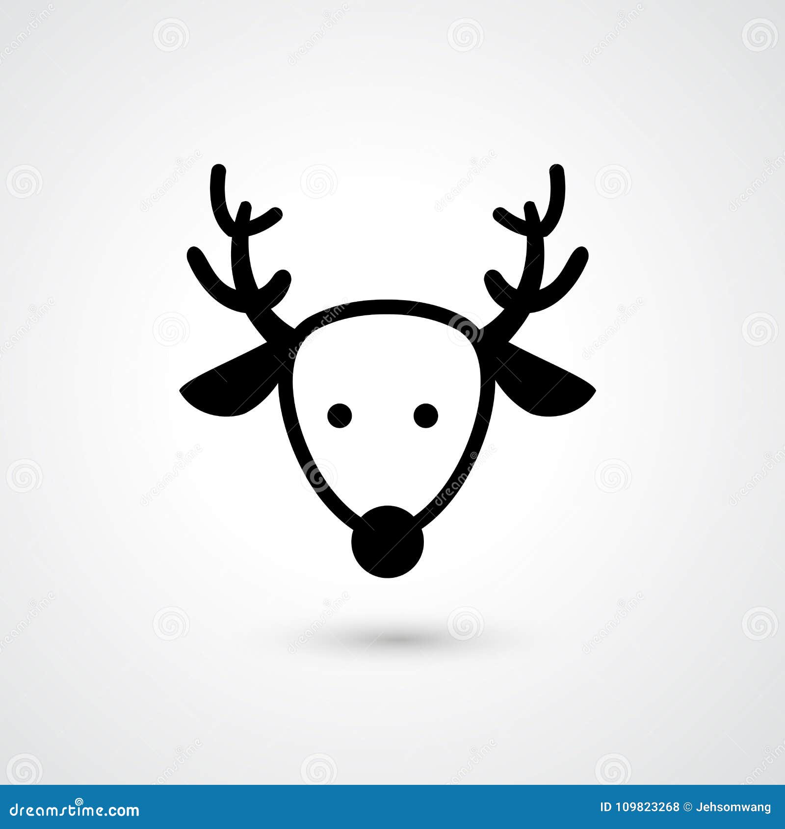 The Dear Head Statue With The Zentangle Doodle Art Vector Illustration ...