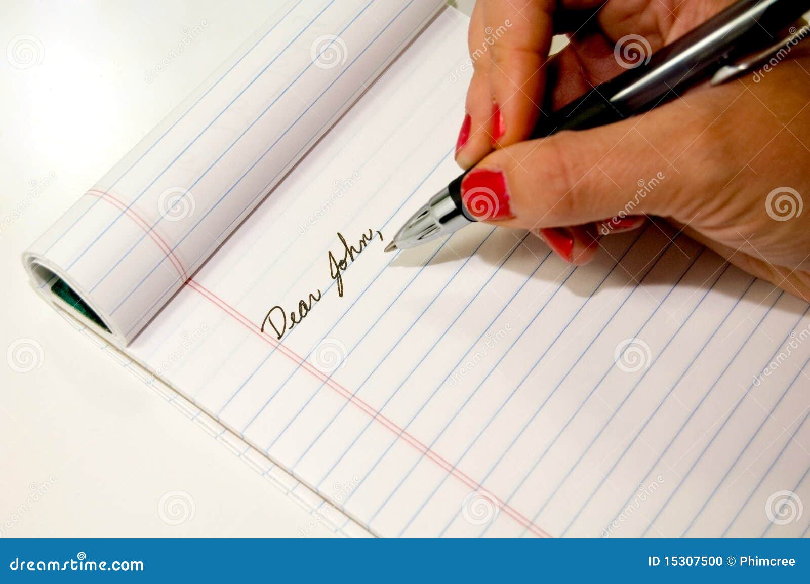 Dear John Note stock photo. Image of writing, woman, relation - 15307500