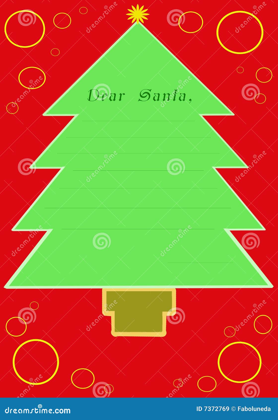 Dear Santa stock illustration. Illustration of christmas - 7372769