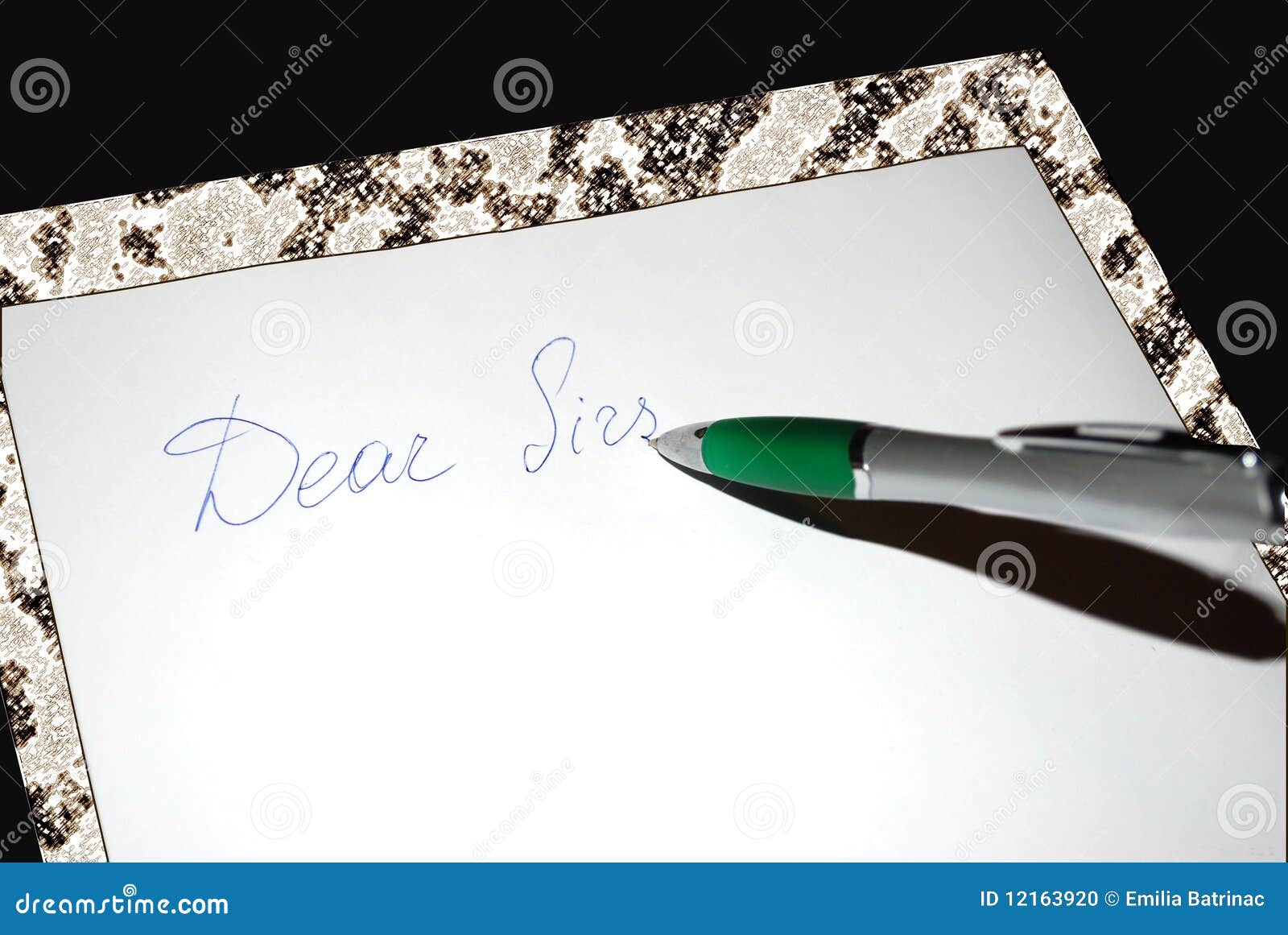 Dear sir note stock photo. Image of announcement, writing - 12163920