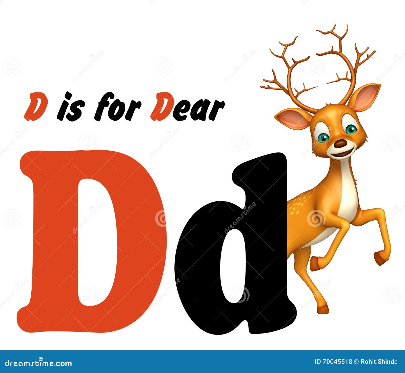 Dear Wild Animal with Alphabate Stock Illustration - Illustration of ...