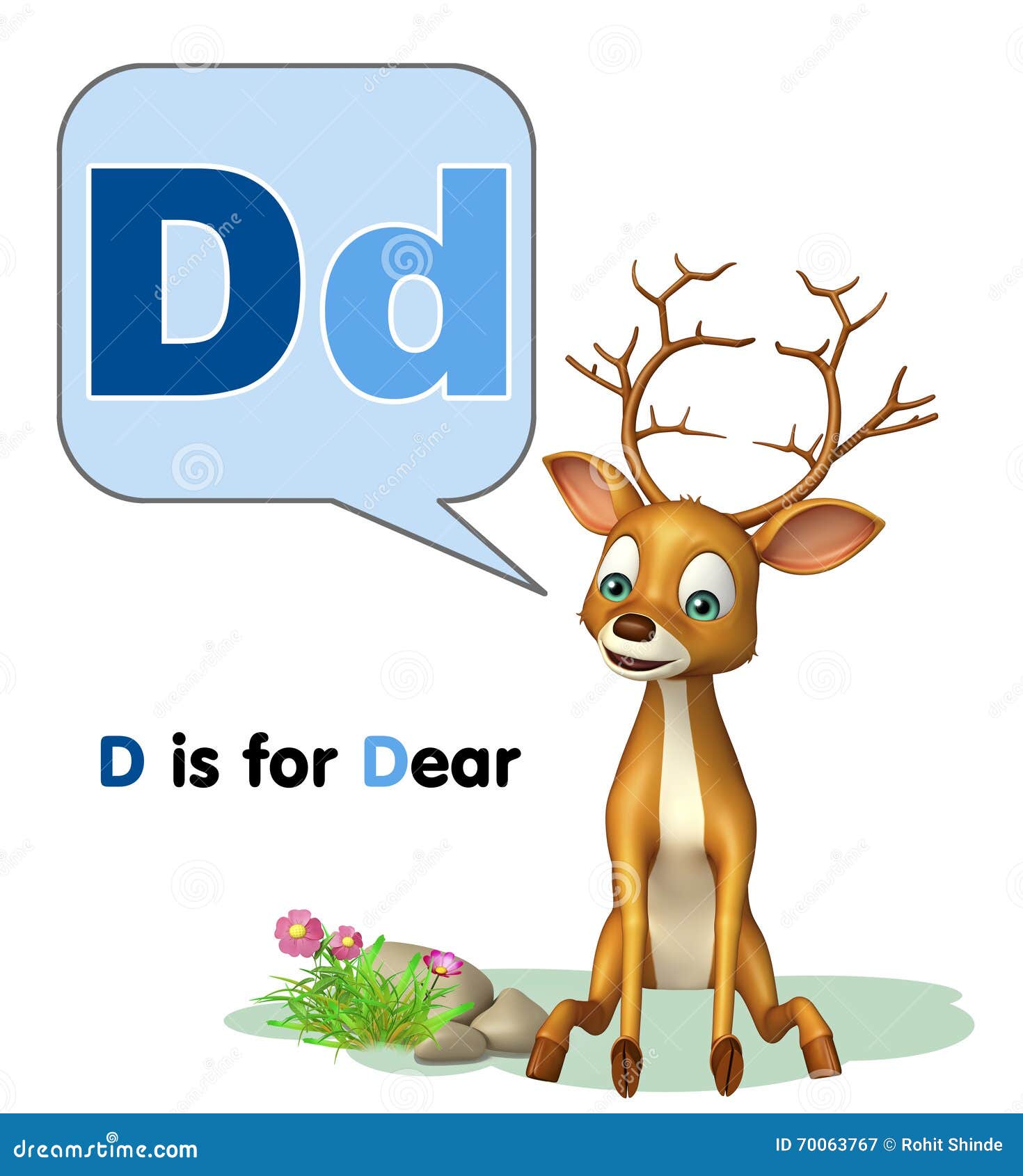 Dear Wild Animal with Alphabate Stock Illustration - Illustration of ...