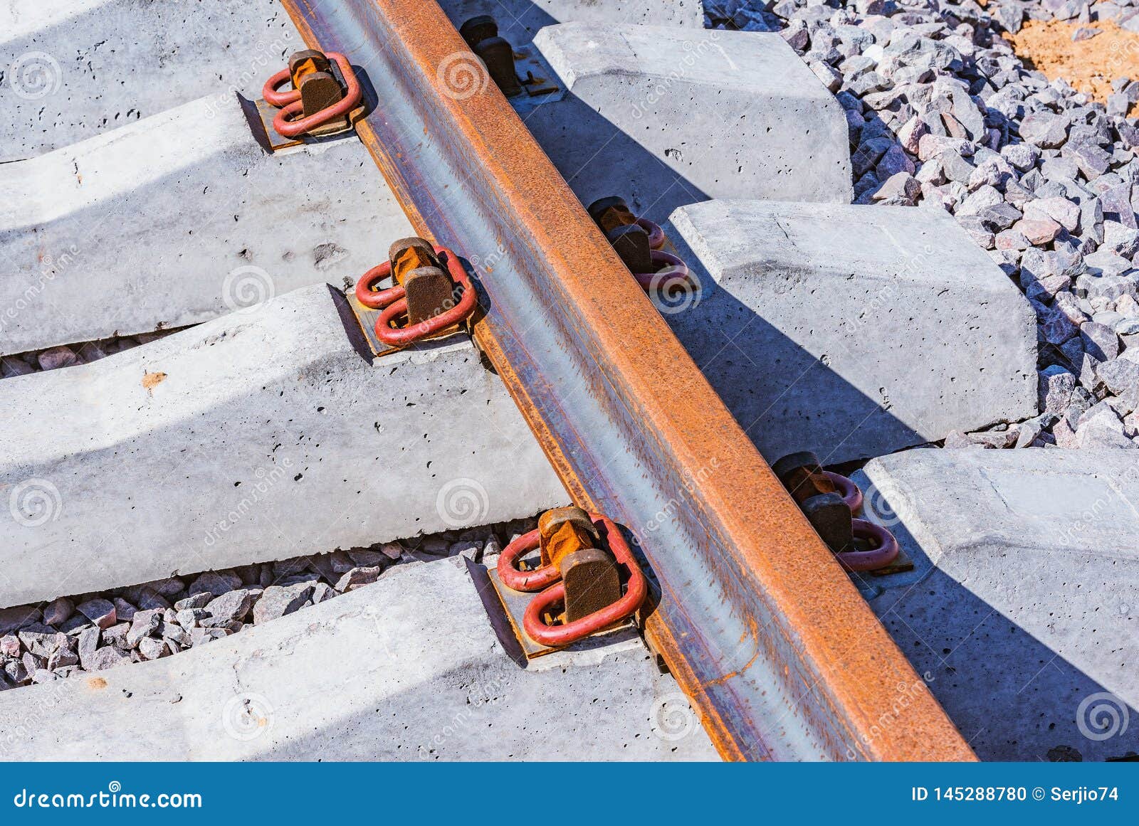Deatails of the New Railway Line. Stock Photo - Image of industrial ...