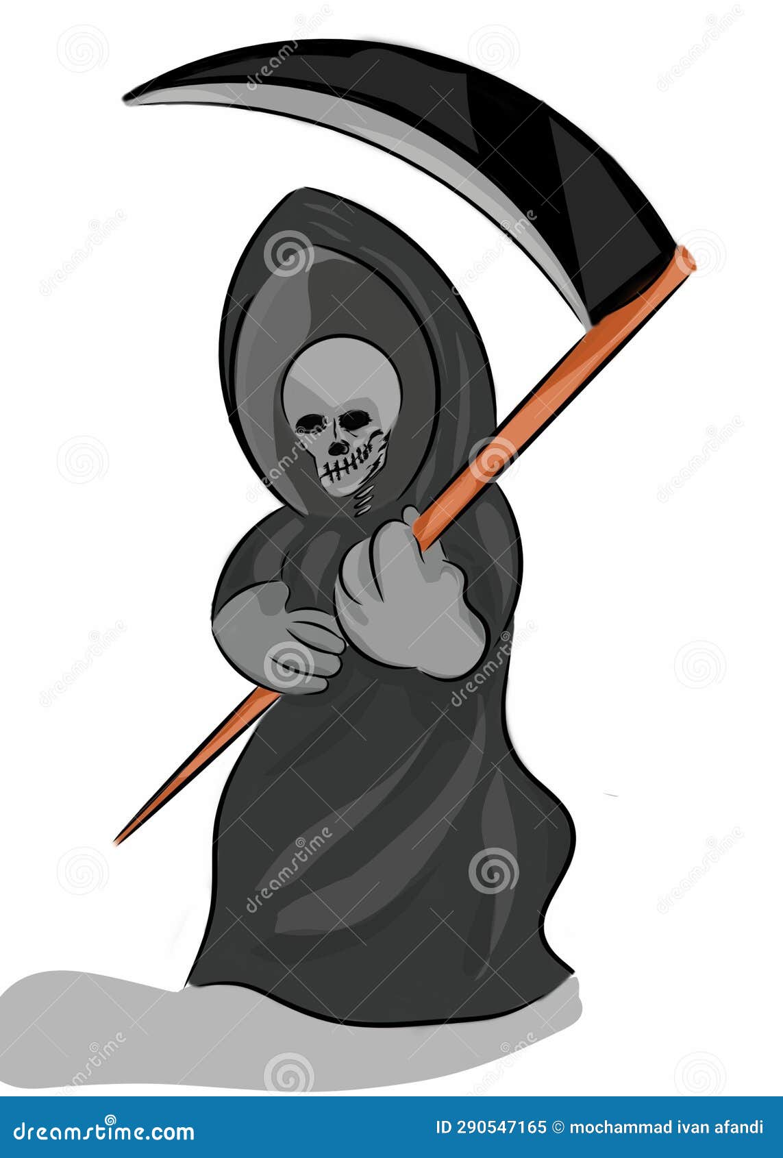 Death angel cute stock illustration. Illustration of sketch - 290547165