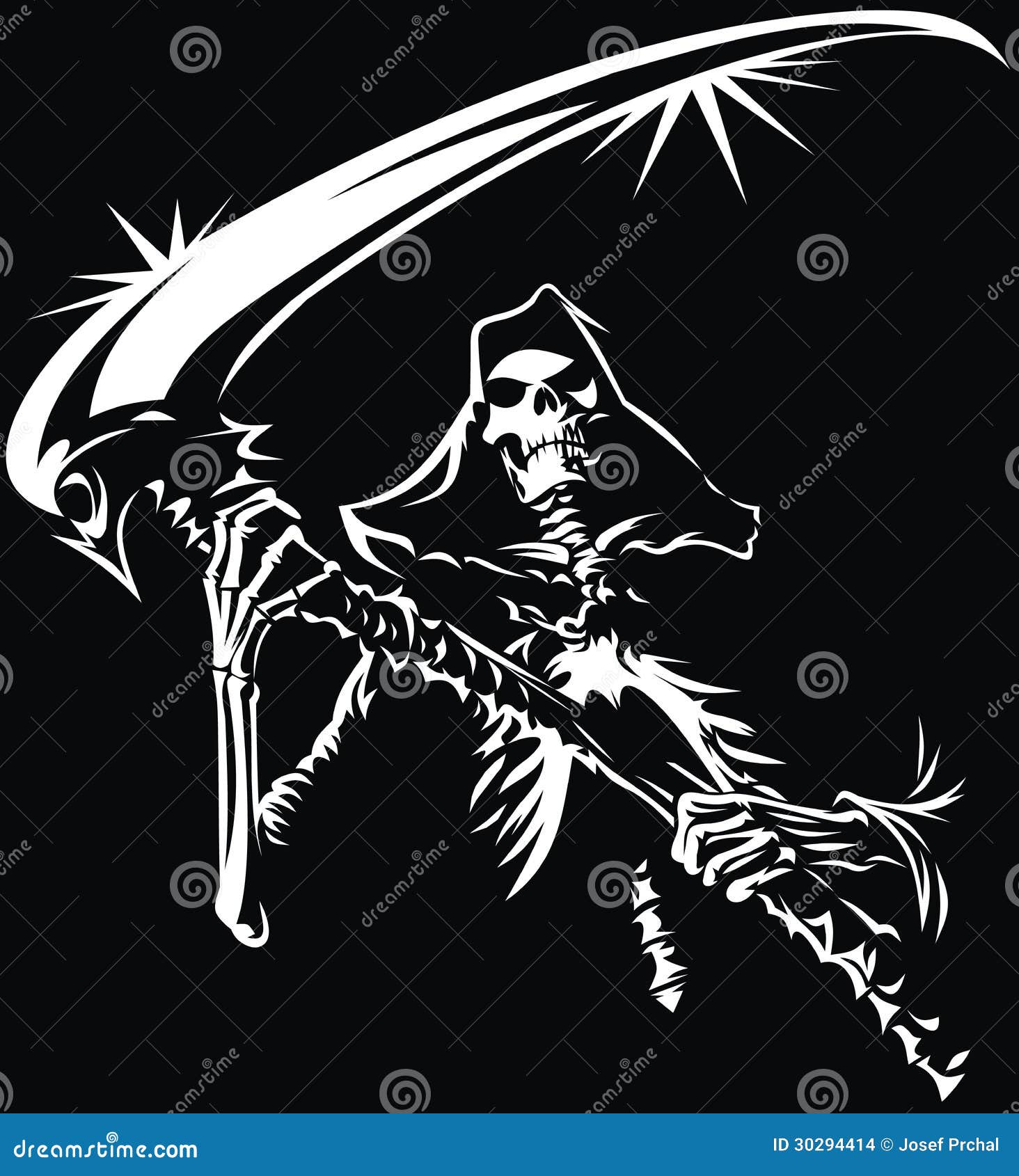 Death in the Black and White Stock Vector - Illustration of symbol ...