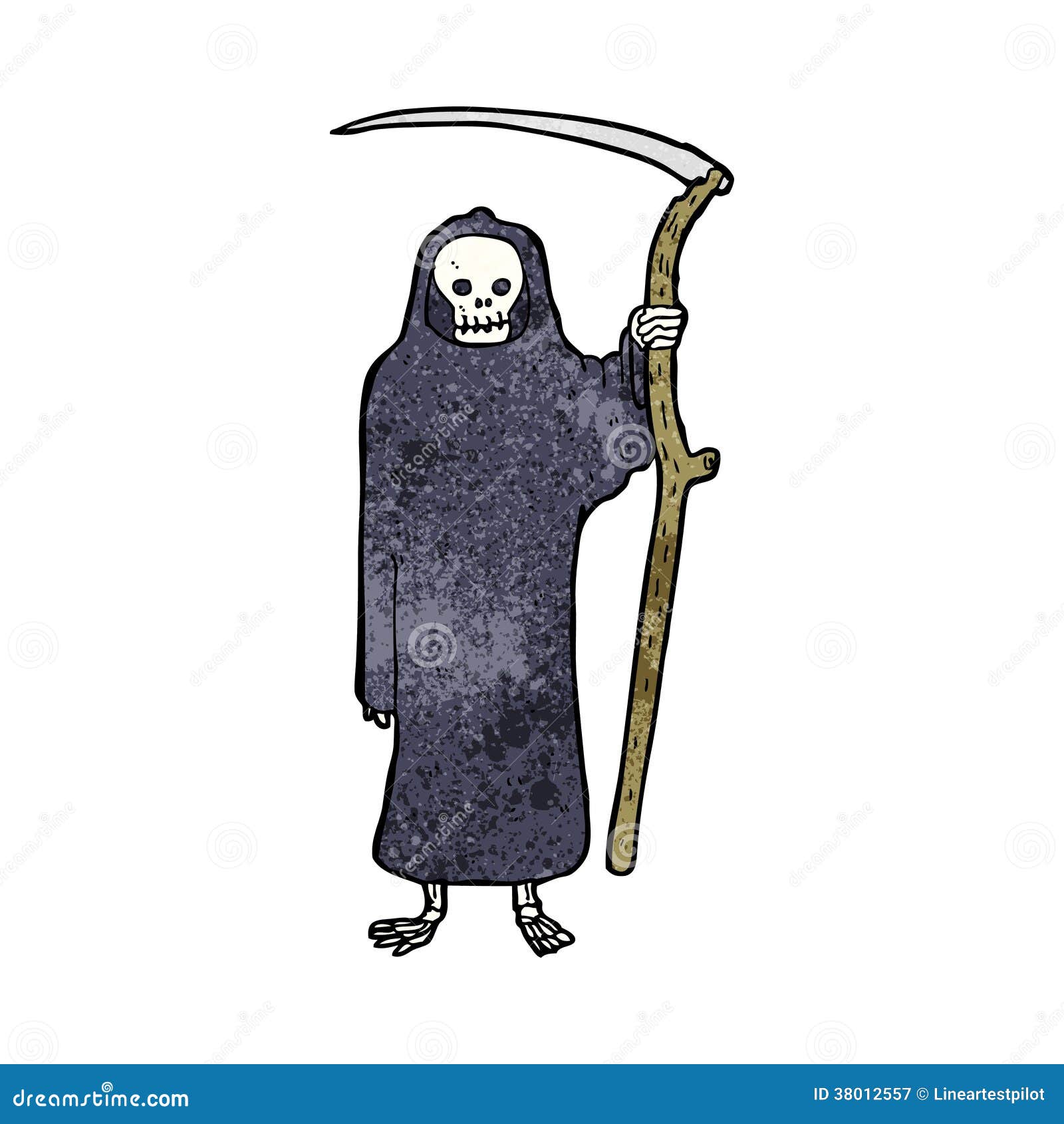 Death cartoon stock vector. Illustration of drawn, robe - 38012557