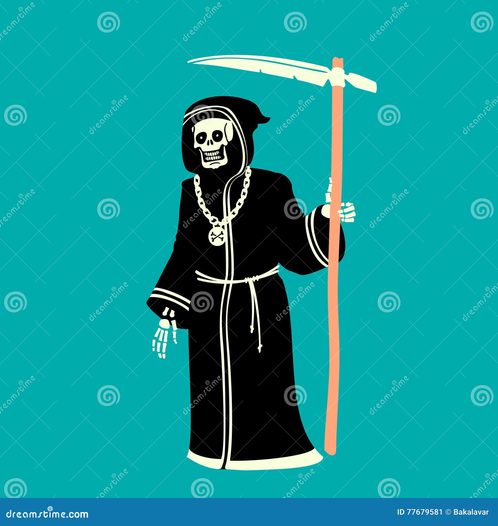 Death Character Vector Illustration Stock Vector - Illustration of ...
