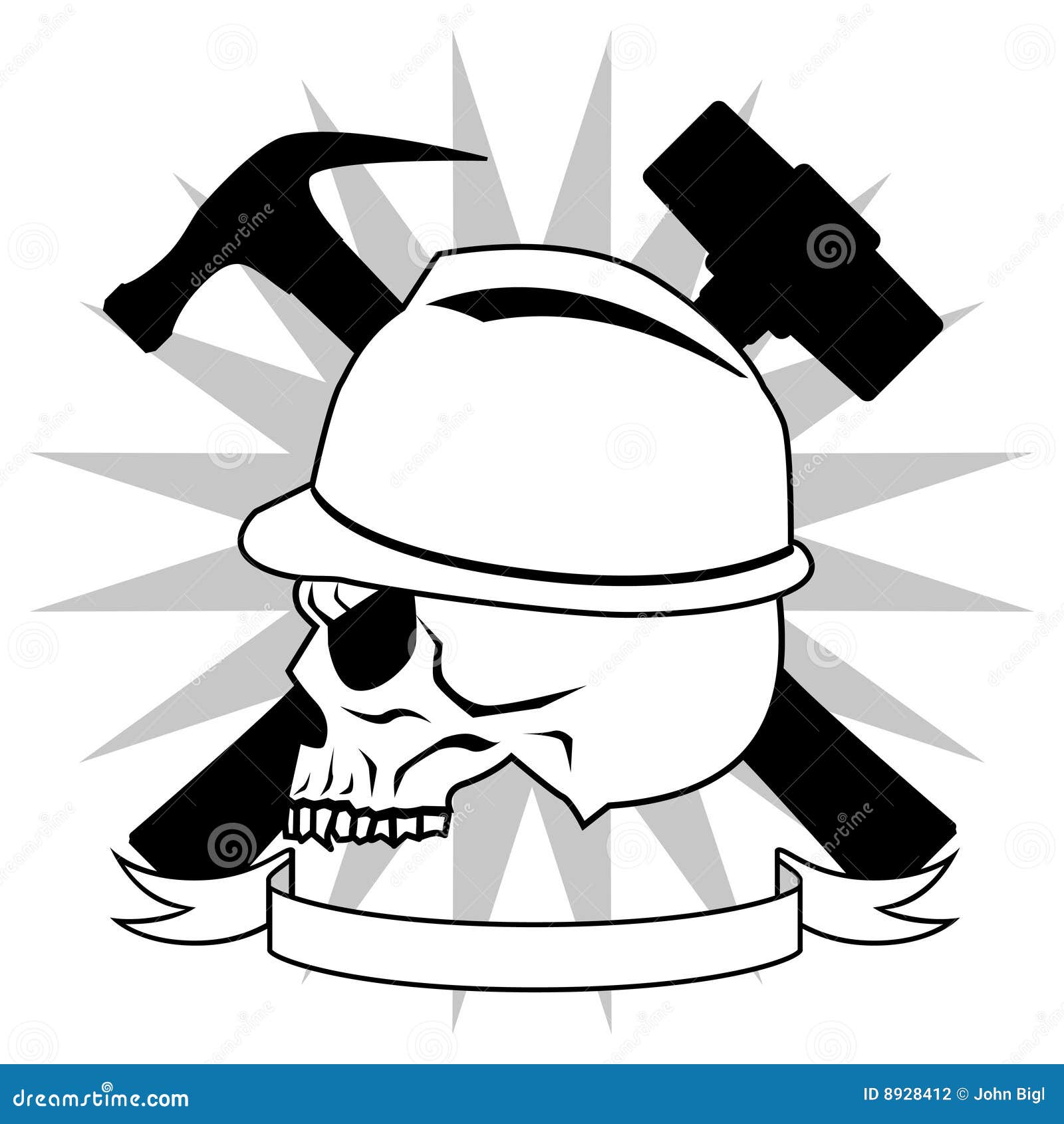 Death construction worker stock vector. Illustration of banner - 8928412