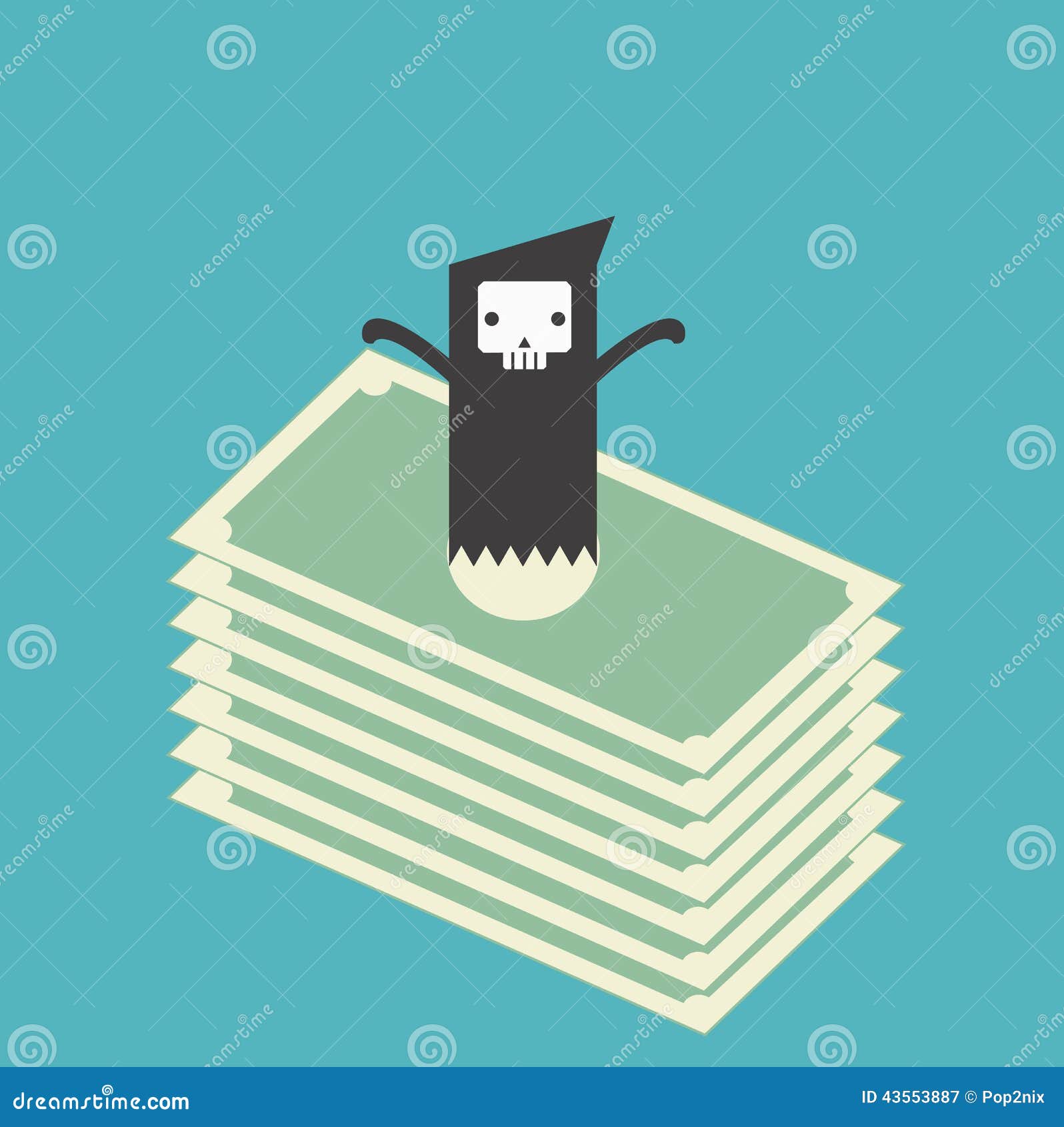 Death or ghost money stock vector. Illustration of ghost - 43553887