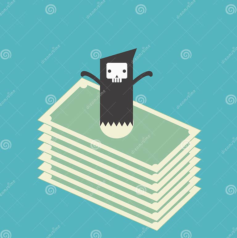 Death or ghost money stock vector. Illustration of ghost - 43553887