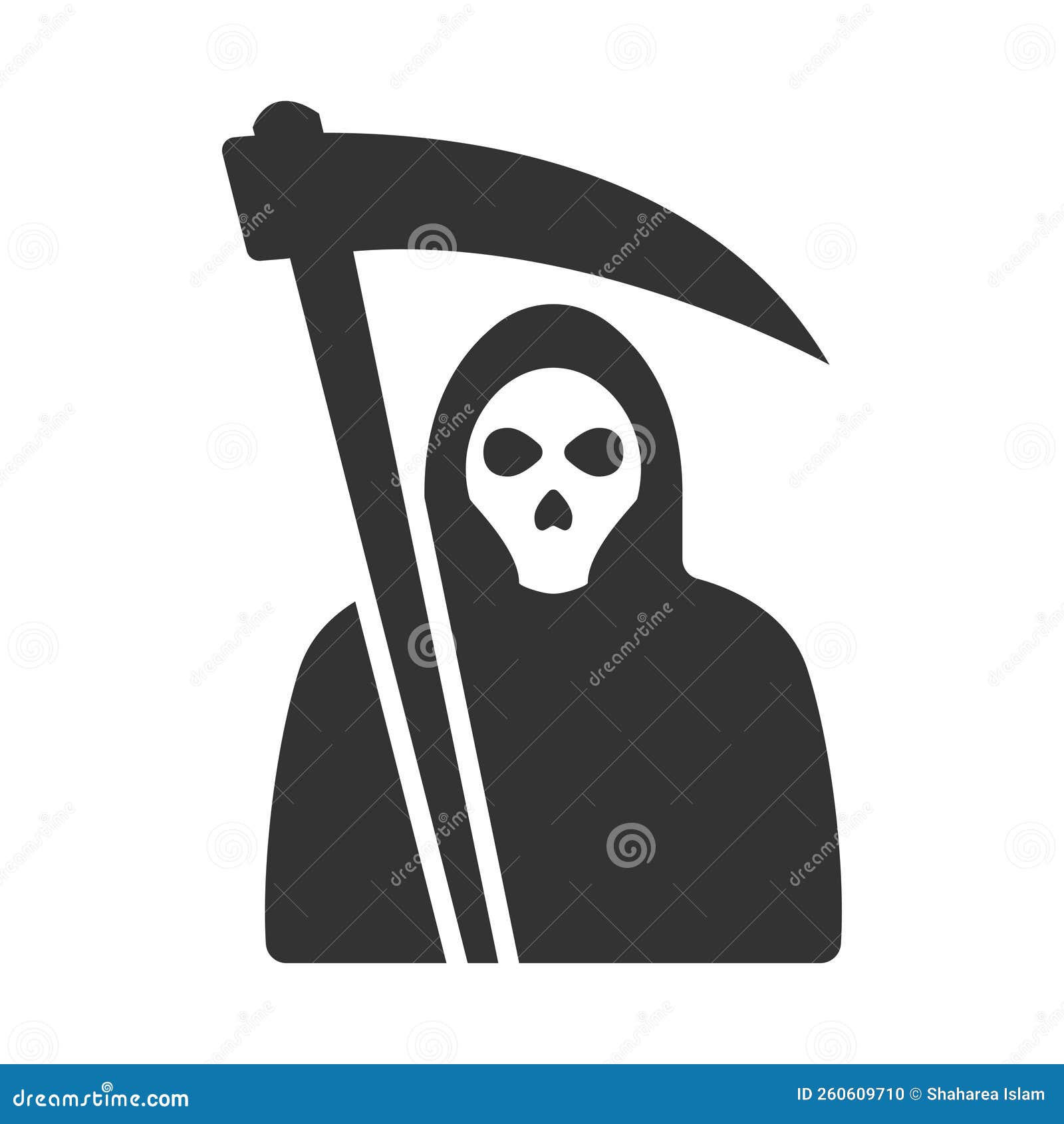 Death grim icon stock vector. Illustration of horror - 260609710