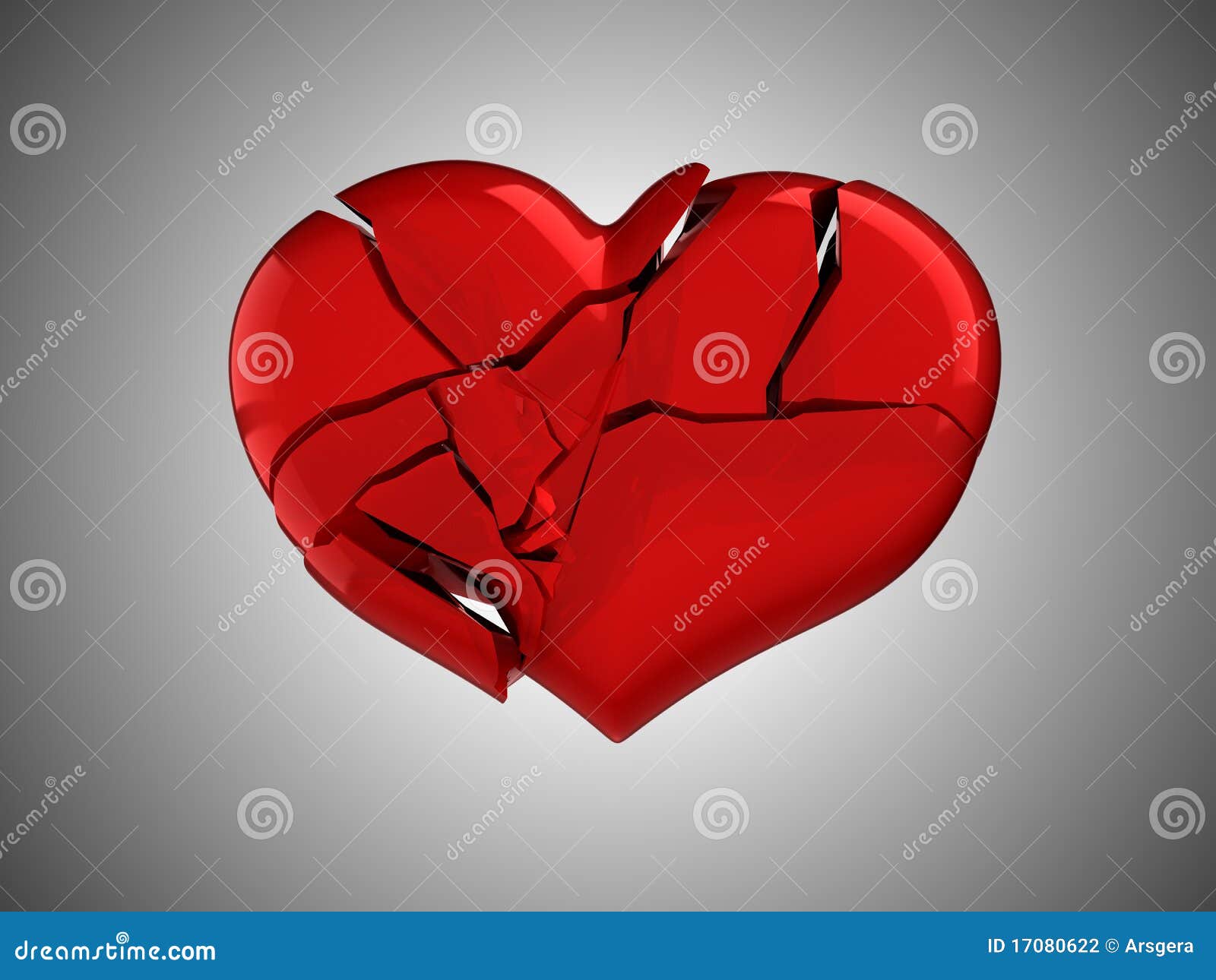 Death and Illness. Red Broken Heart Stock Illustration - Illustration ...