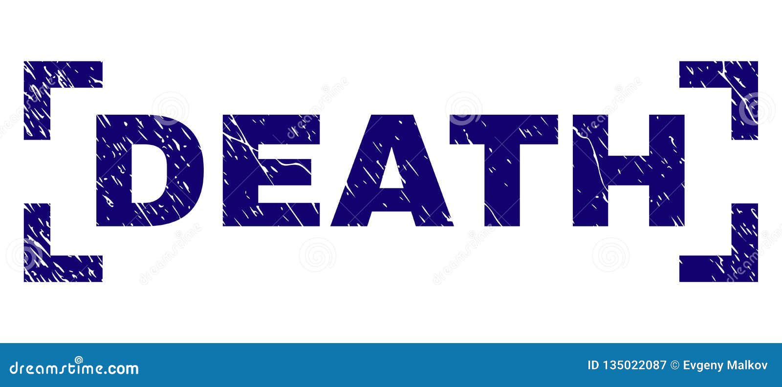 Scratched Textured DEATH Stamp Seal Inside Corners Stock Vector ...