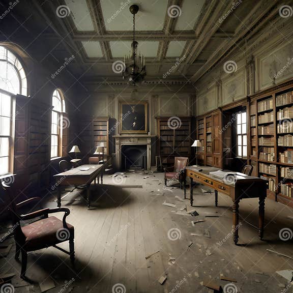 Death of a Library stock illustration. Illustration of reading - 299455002