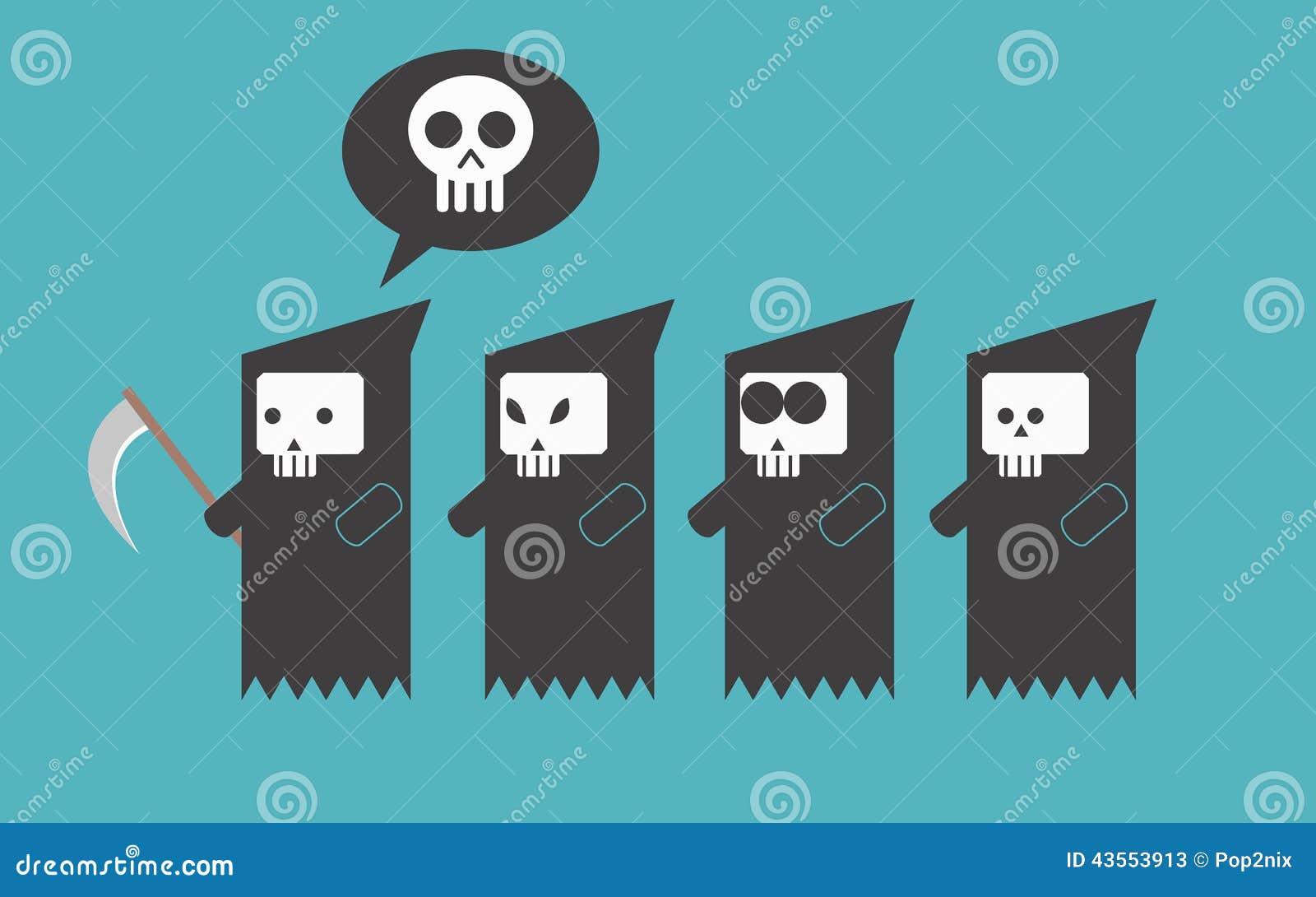 Death parade groups stock vector. Illustration of monster - 43553913