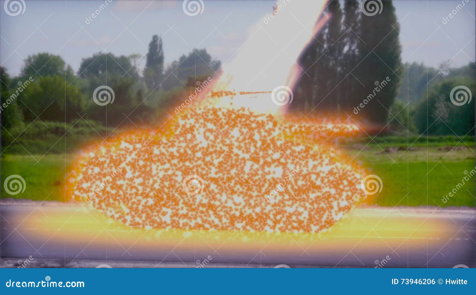 Death Rays Destroying Tank (Color) Stock Footage - Video of outdoors ...
