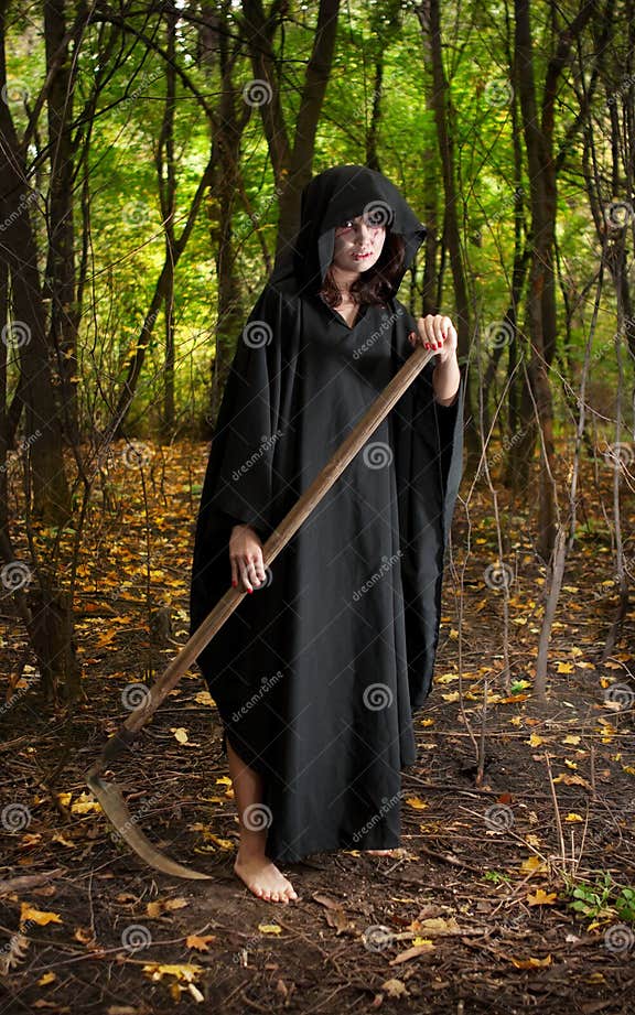 Death with scythe stock image. Image of nature, robe - 18760925
