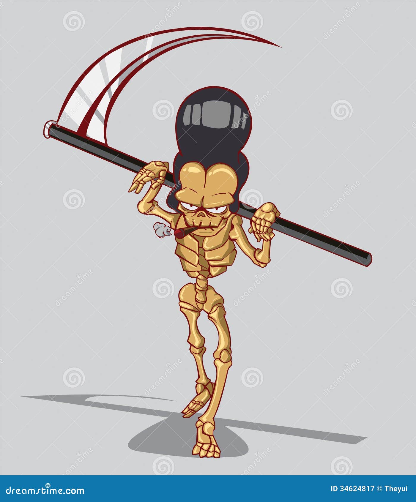 Death is a Skeleton. Happy Halloween Stock Vector - Illustration of ...