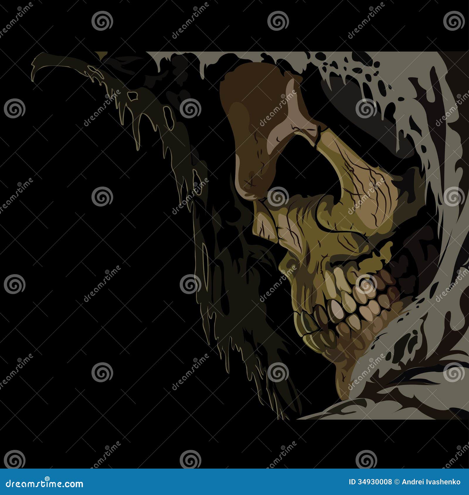 Death Skull Gunner Esport Mascot Logo Vector Illustration ...