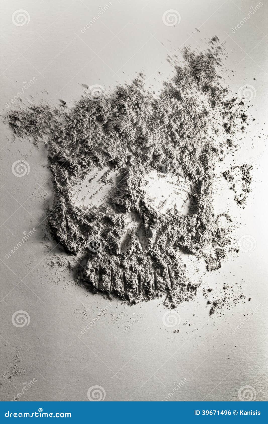 Death skull made of ash stock photo. Image of hard, heavy - 39671496
