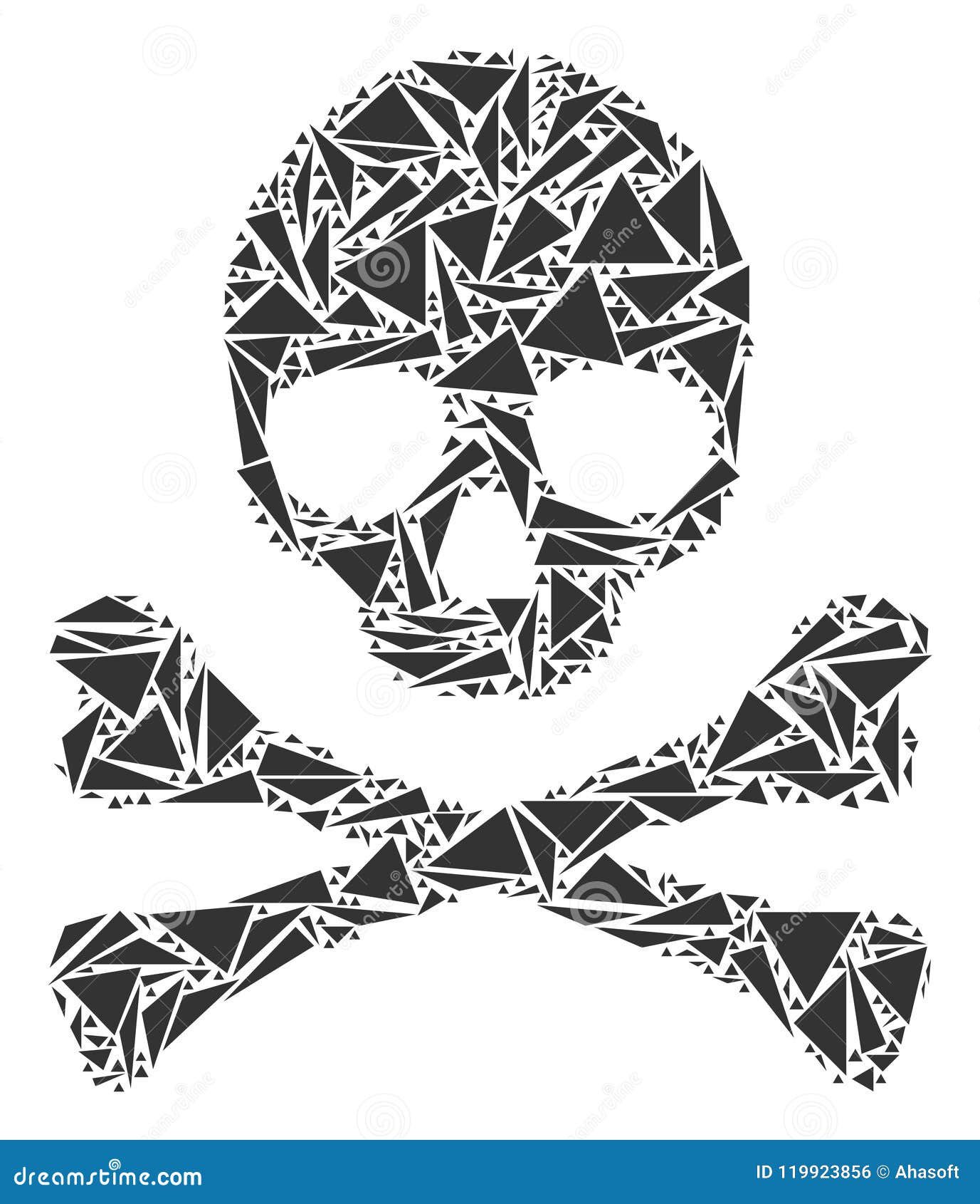 Death Skull Mosaic of Triangles Stock Vector - Illustration of graphic ...