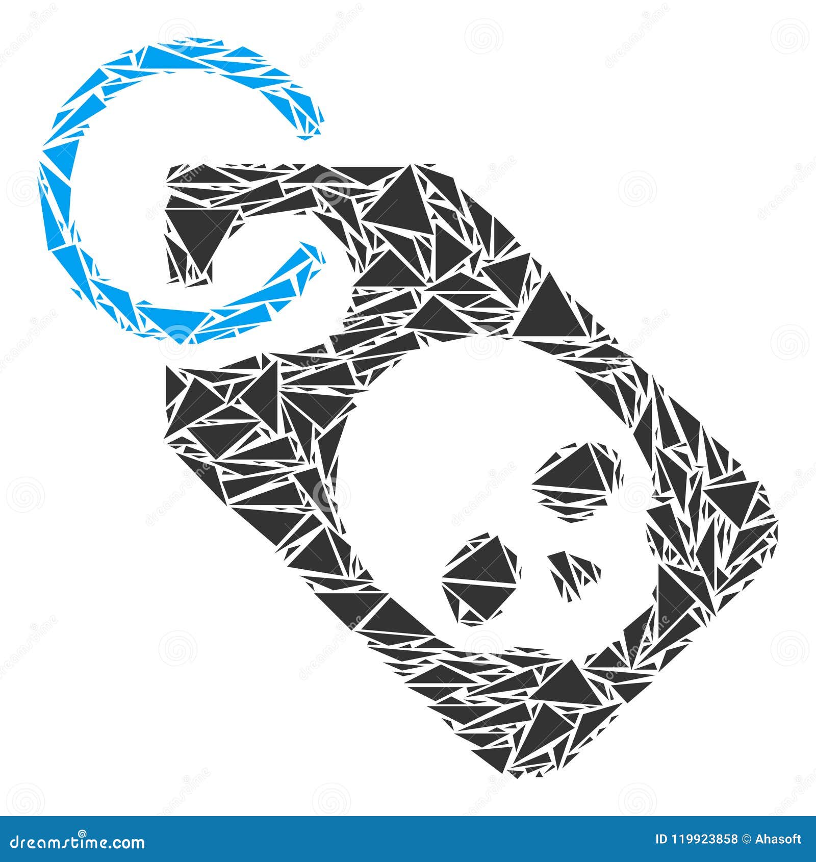 Death Skull Tag Collage of Triangles Stock Vector - Illustration of ...