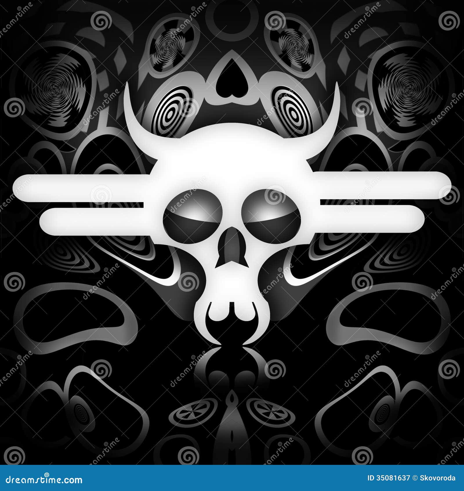 Death Skull stock illustration. Illustration of design - 35081637