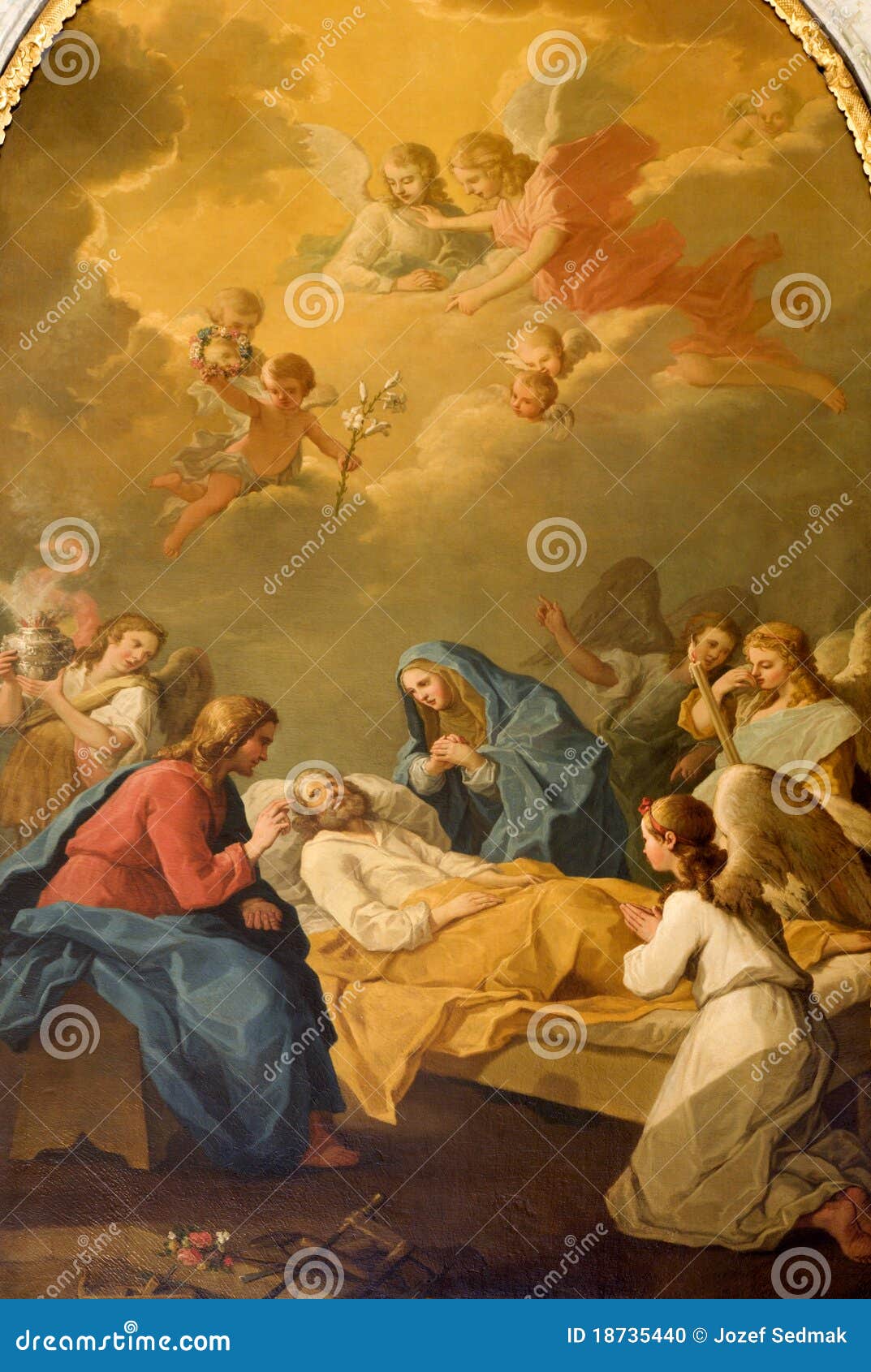 Death of st. Joseph stock photo. Image of religion, vienna - 18735440